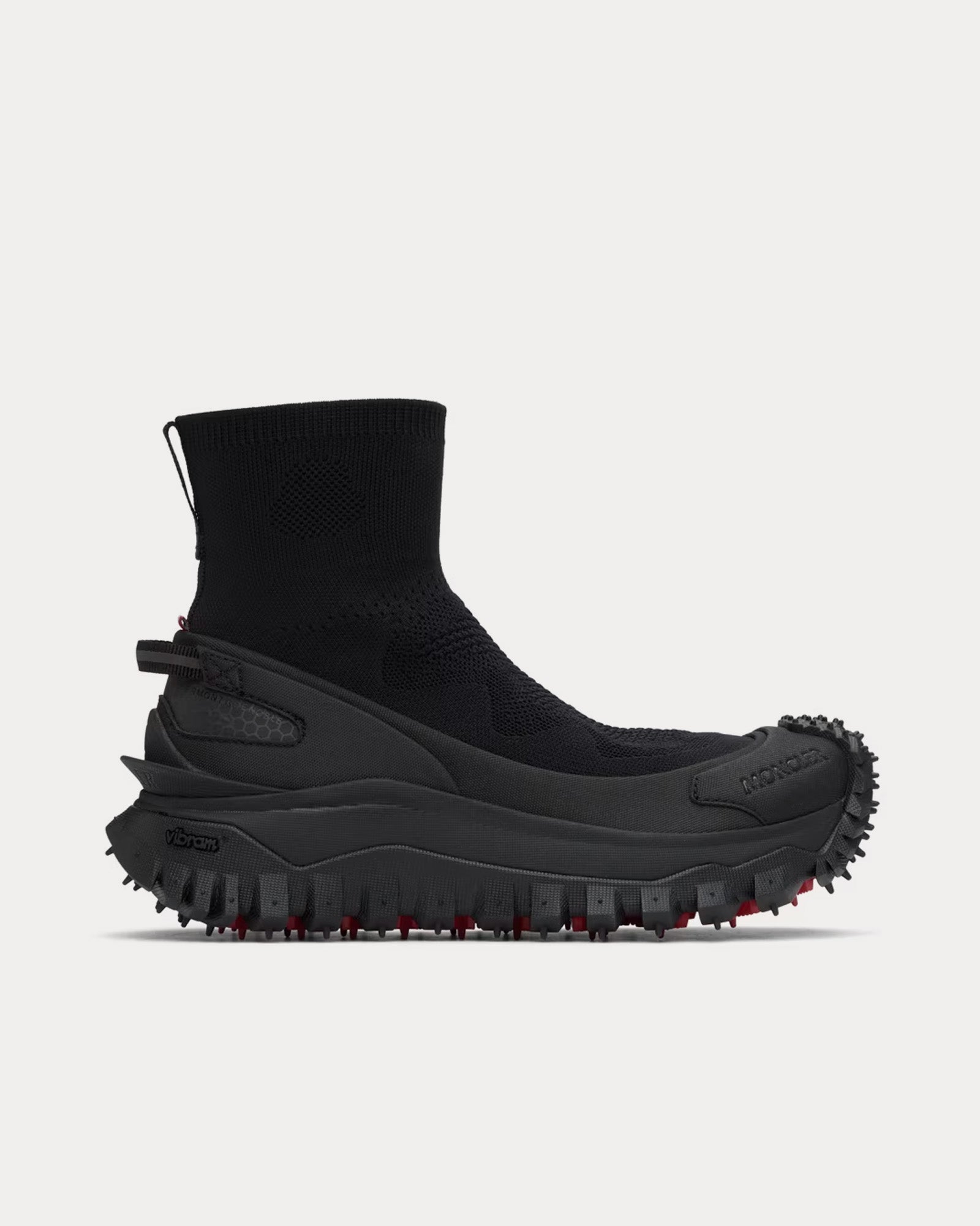 Moncler Women's Trailgrip Knit Black High Top Sneakers & Trainers