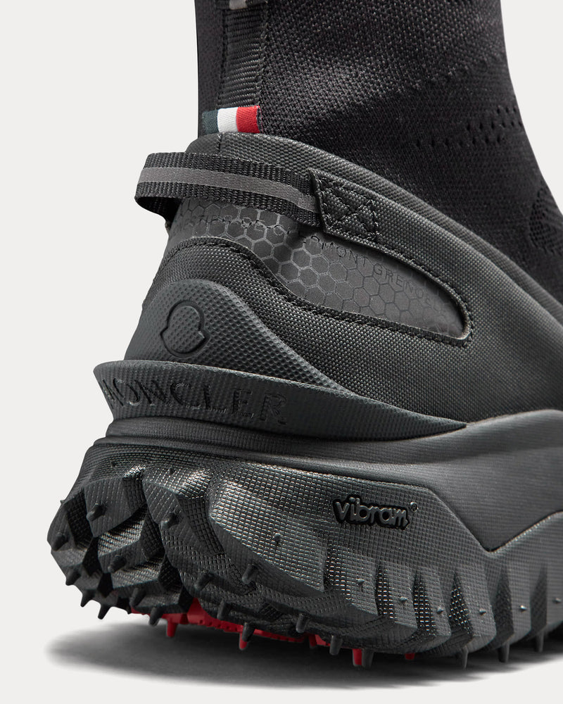 Moncler Women's Trailgrip Knit Black High Top Sneakers & Trainers