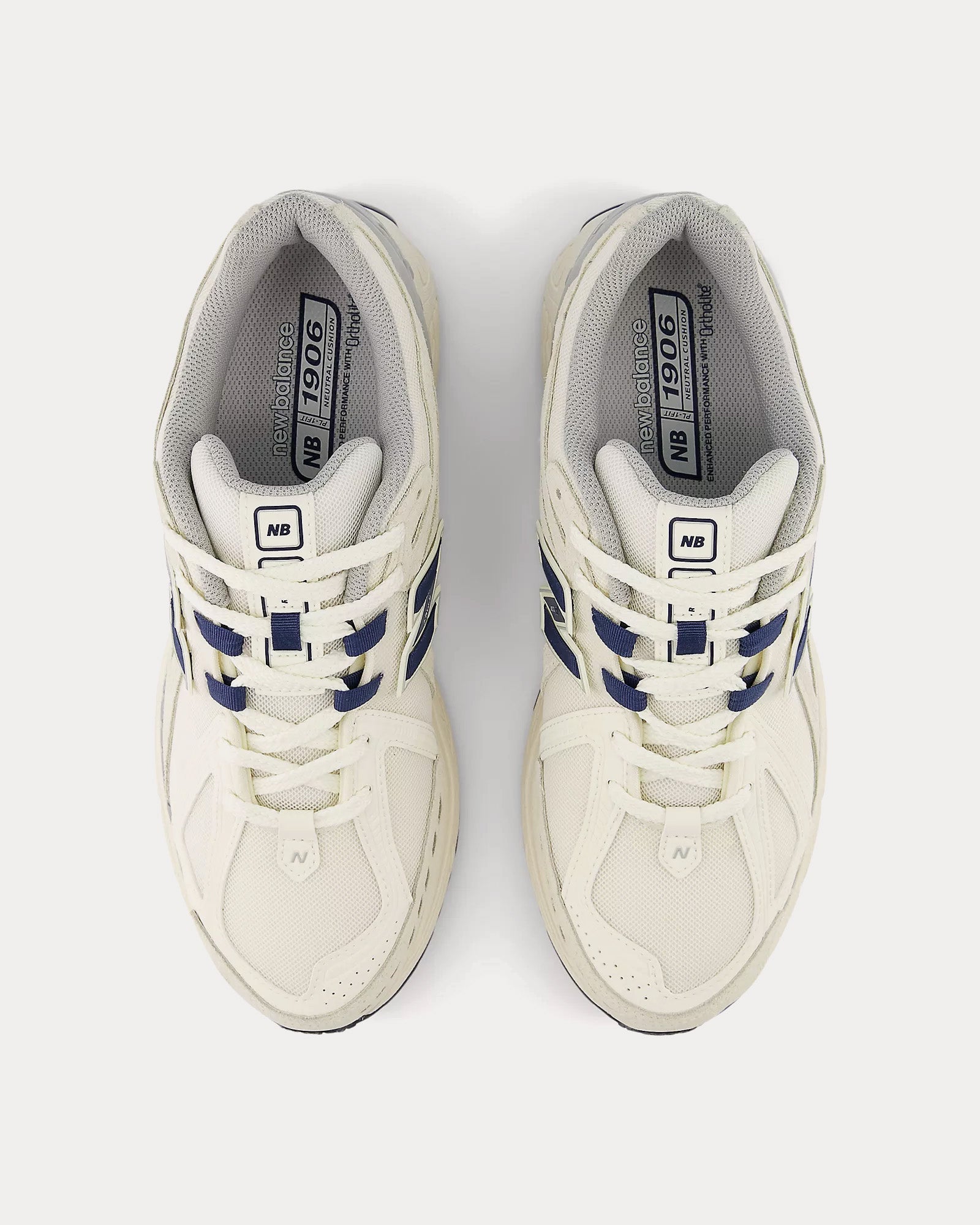 New Balance Unisex 1906r Angora / NB Navy / Concrete Low Top Sneakers ...