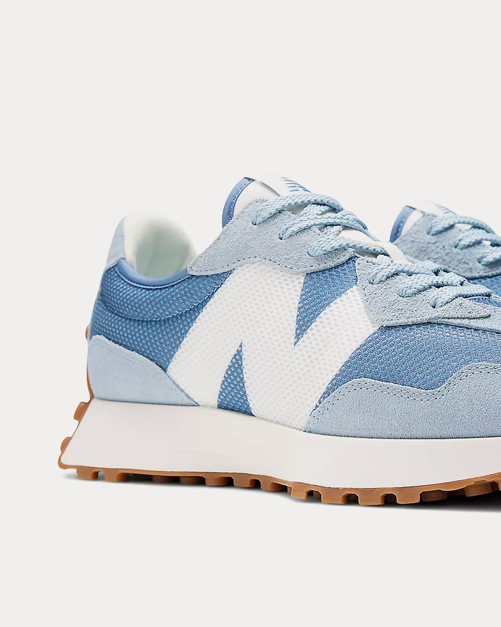 New Balance Unisex 327 Light Arctic Grey / Mercury Blue Low Top Sneakers