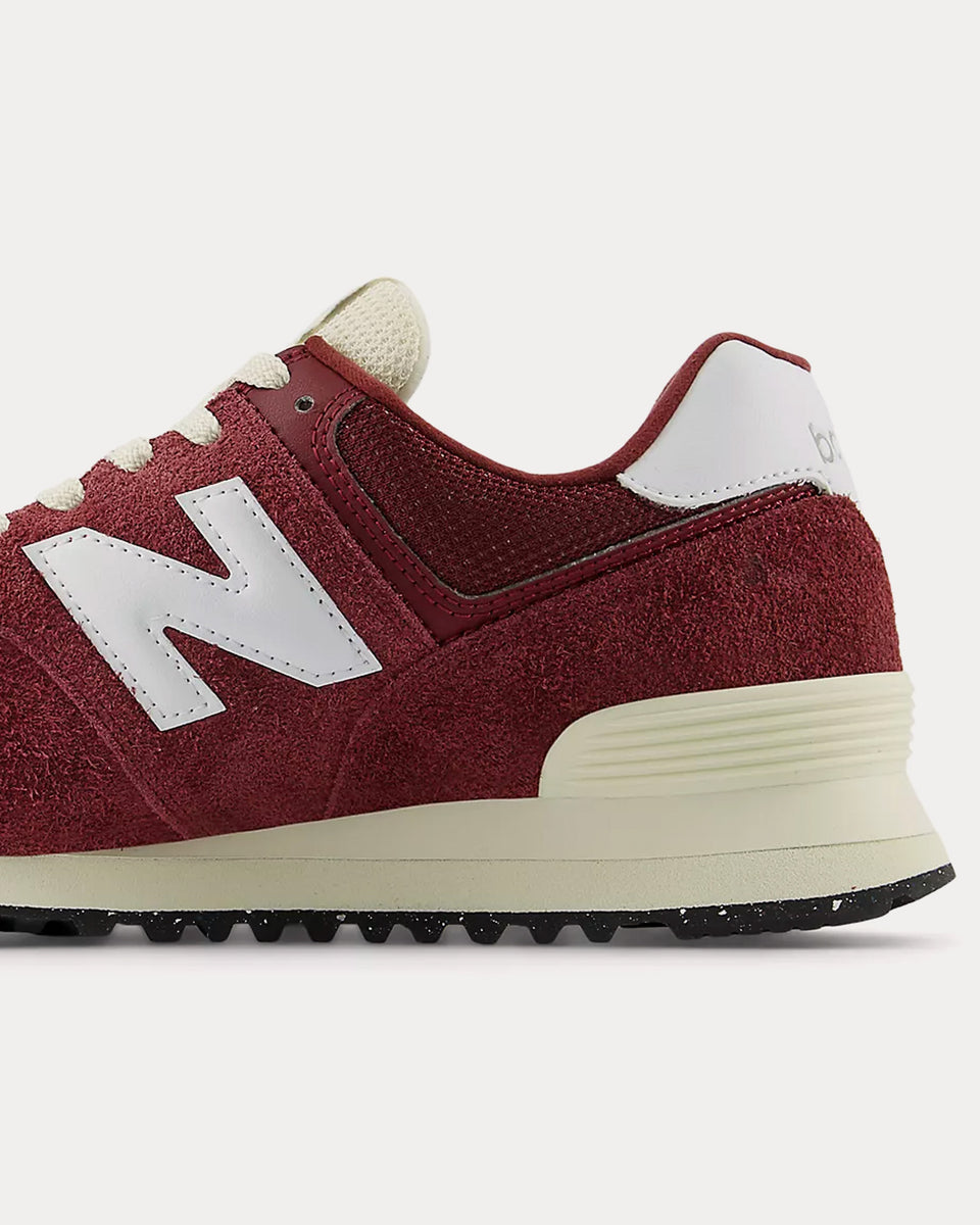 New Balance 574 Classic Crimson / White / Angora Low Top Sneakers ...