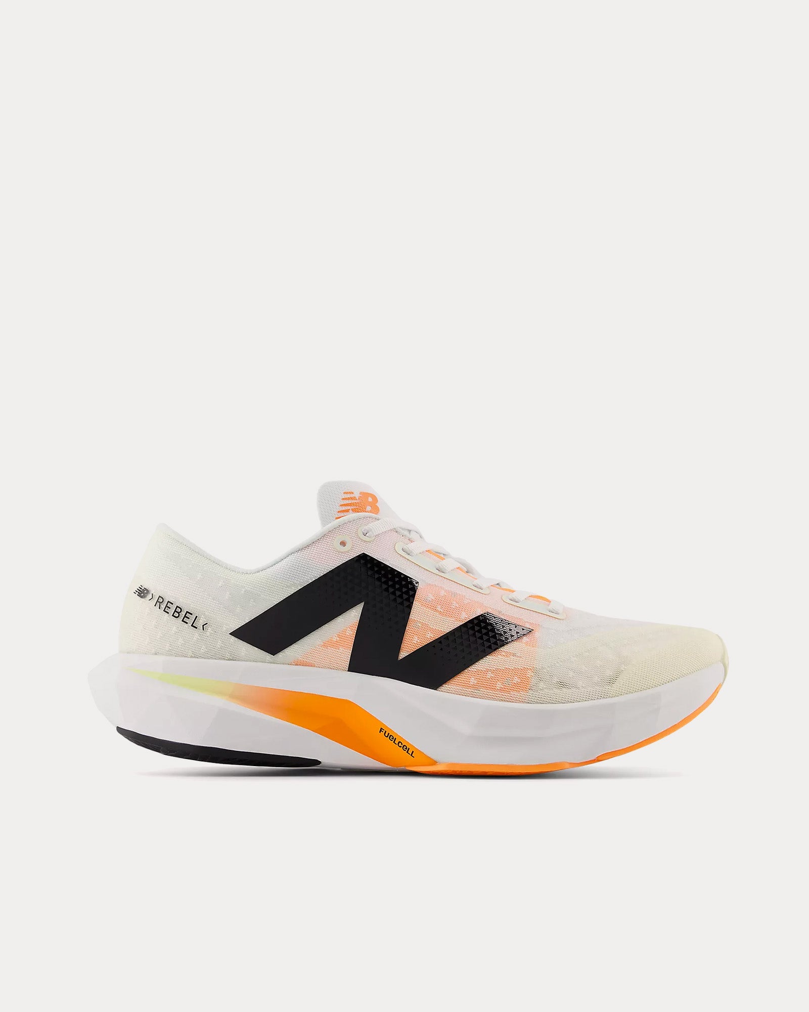 New Balance Men's FuelCell Rebel v4 White / Angora / Hot Mango Running ...