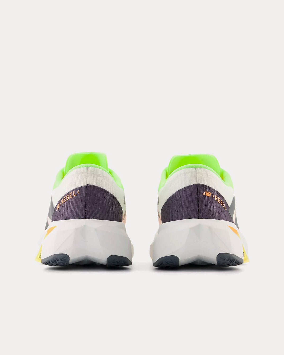 New Balance FuelCell Rebel v4 White / Bleached Lime Glo / Hot Mango ...