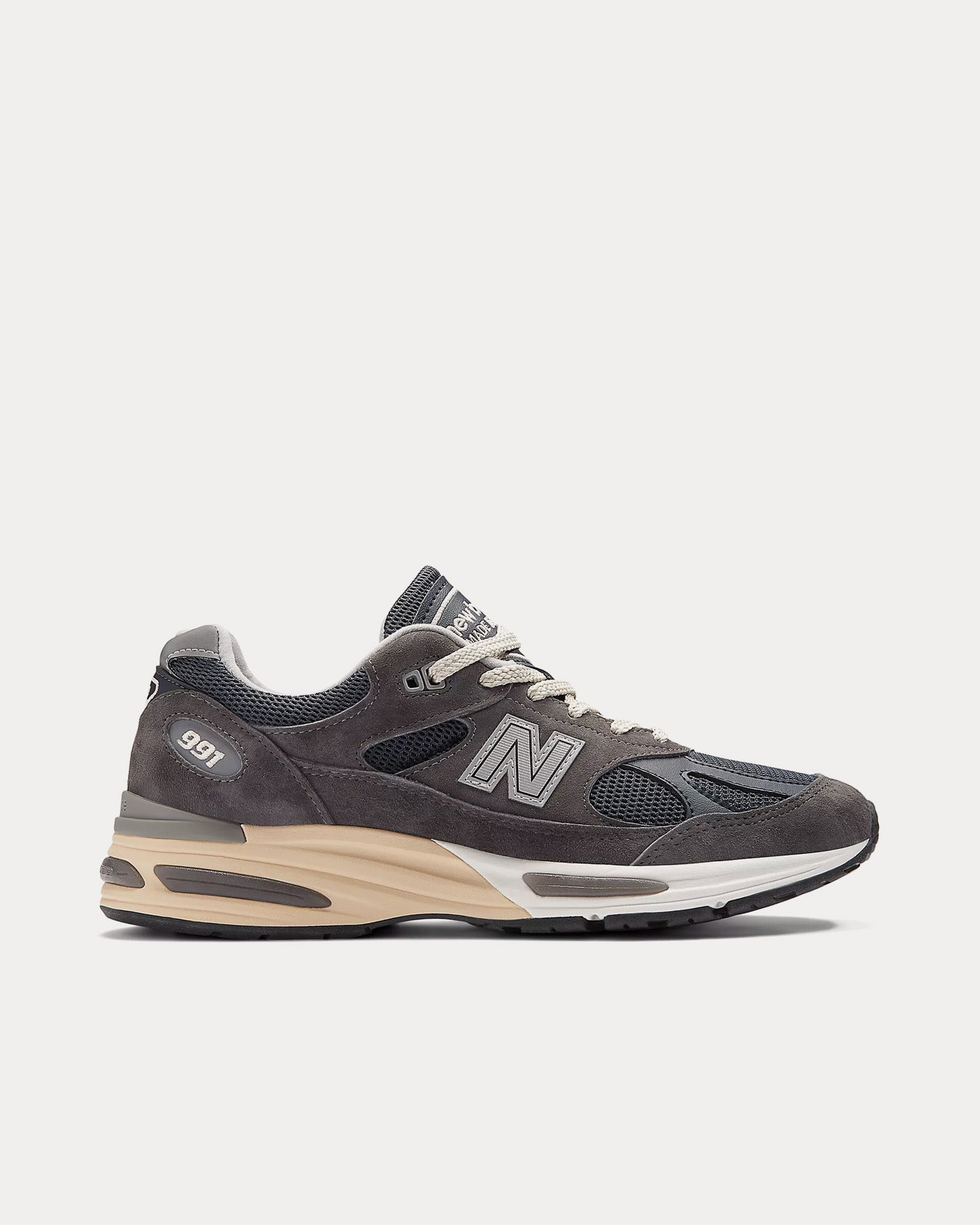 New Balance Unisex MADE in UK 991v2 Dark Gull Gray / Midnight Navy ...