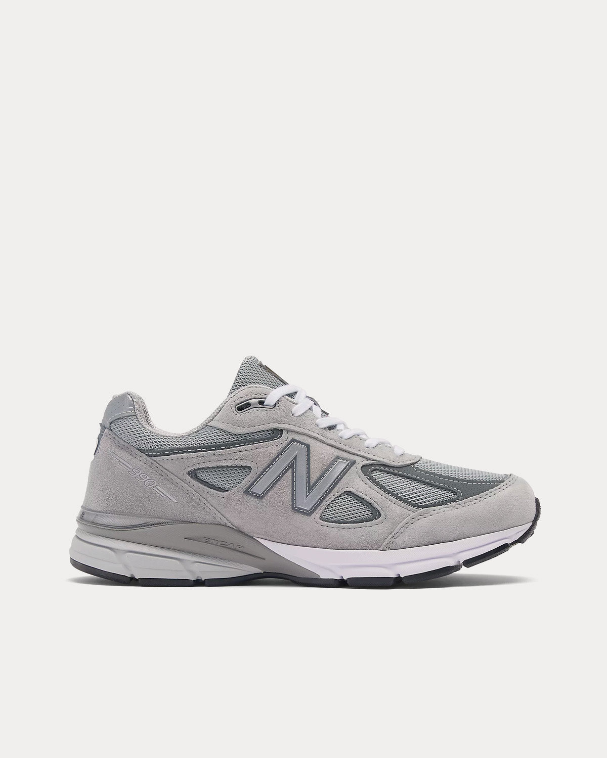 New Balance Unisex Made in USA 990v4 Core Grey / Silver Low Top ...