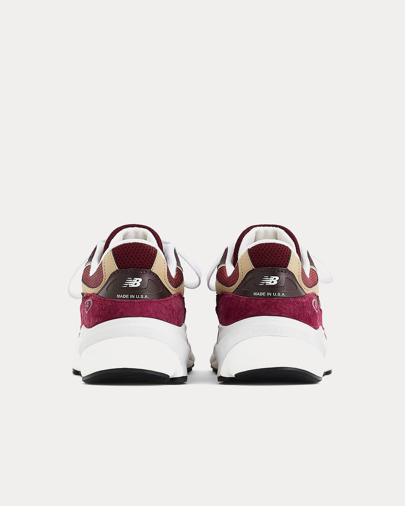 New Balance Made in USA 990v6 Burgundy / Tan Low Top Sneakers - Sneak ...
