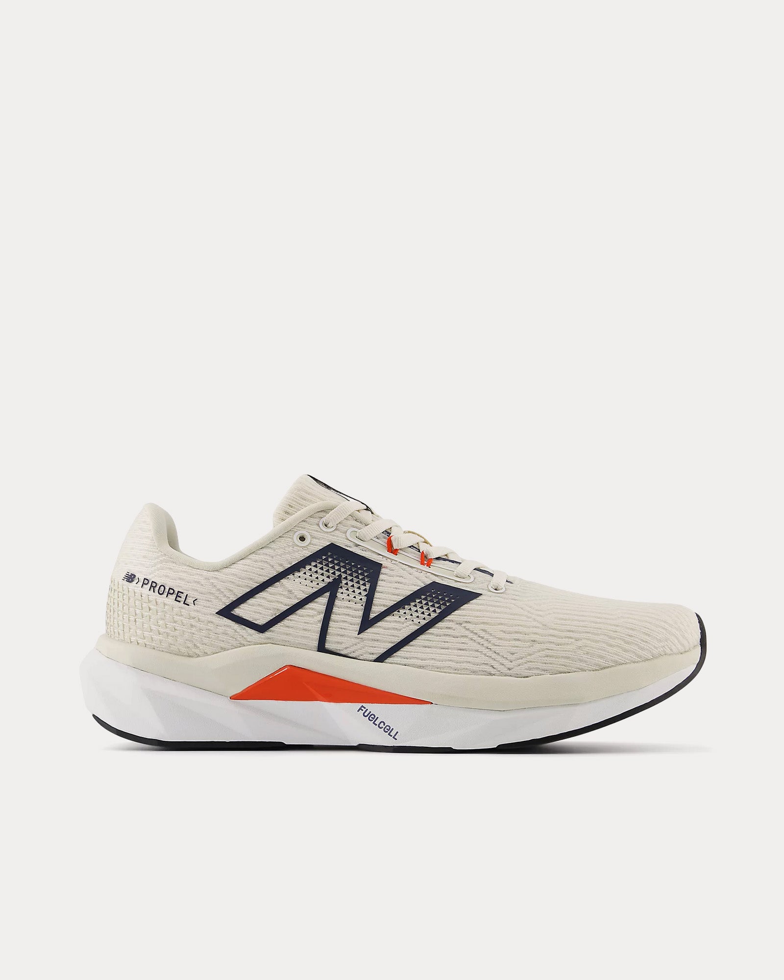 New Balance Men's FuelCell Propel v5 Linen / NB Navy / Neo Flame ...