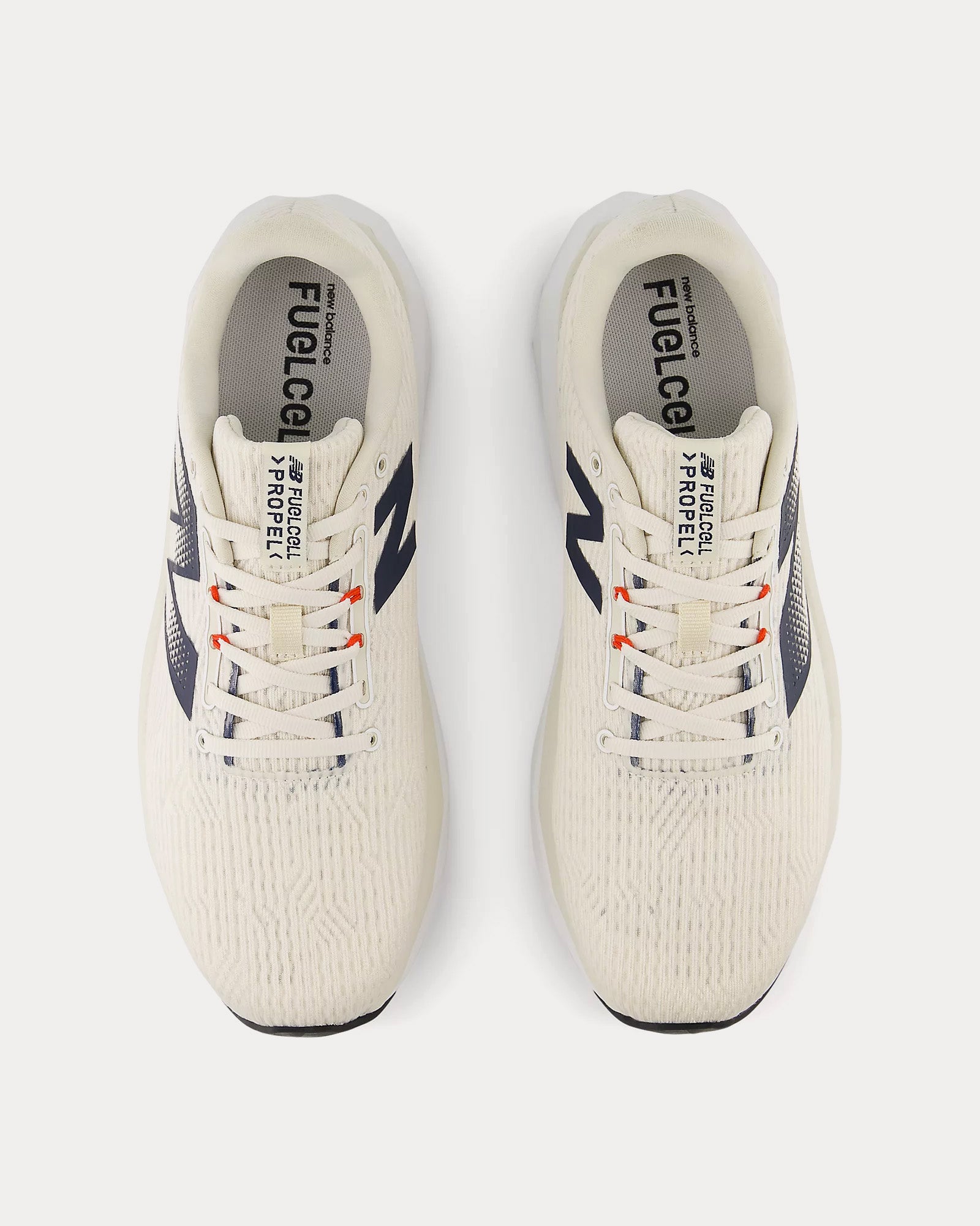 New Balance Men's FuelCell Propel v5 Linen / NB Navy / Neo Flame ...