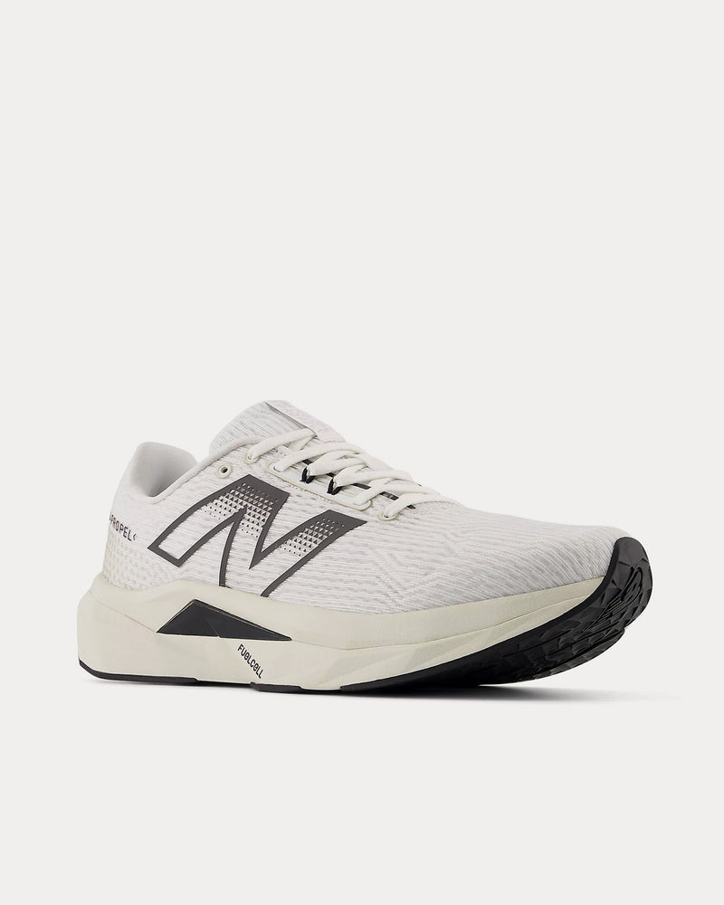New Balance Women's FuelCell Propel v5 White/ Black Cement / Linen Running Shoes