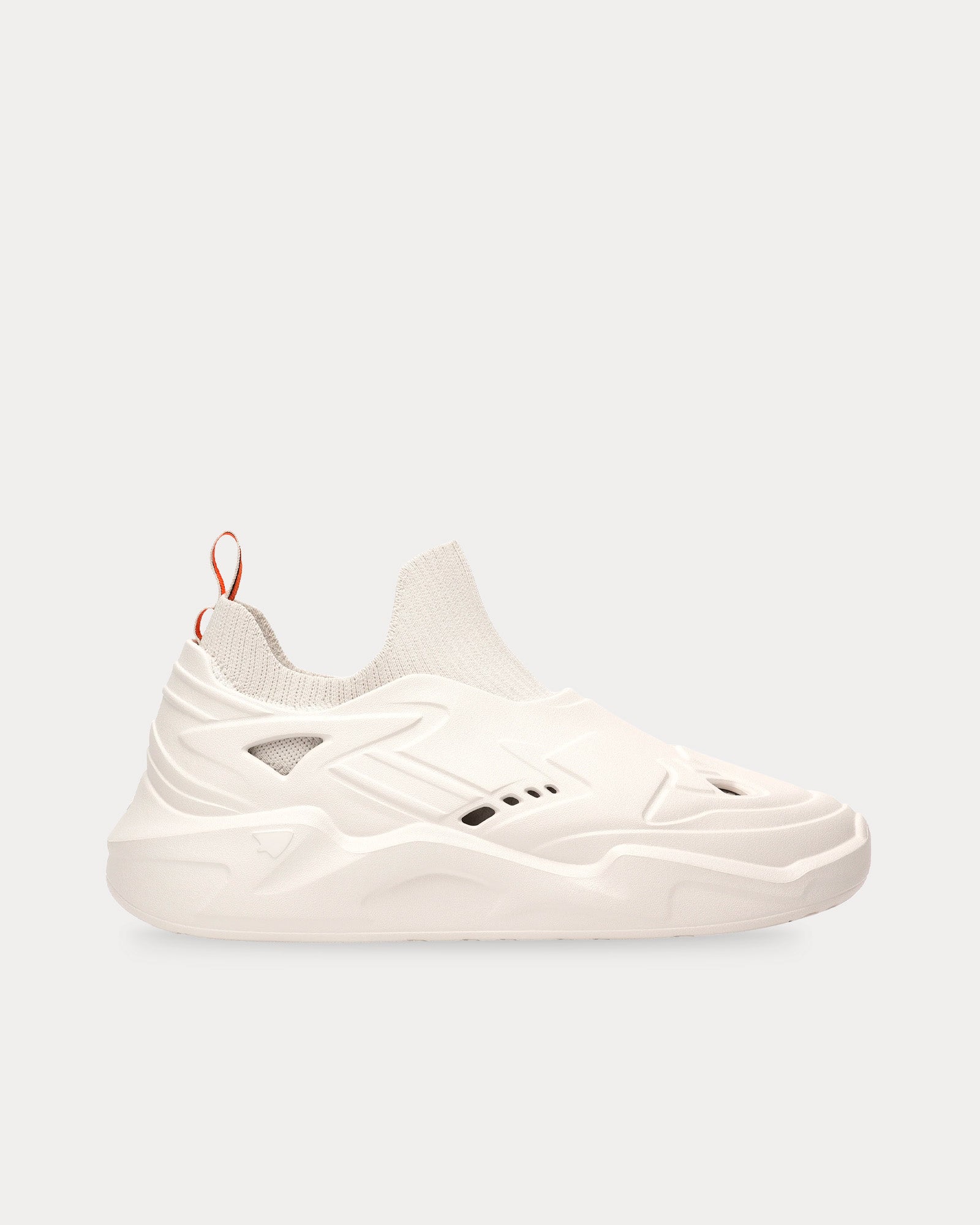 Notwoways Unisex Foams White / Notwoways Orange Slip On Sneakers & Trainers