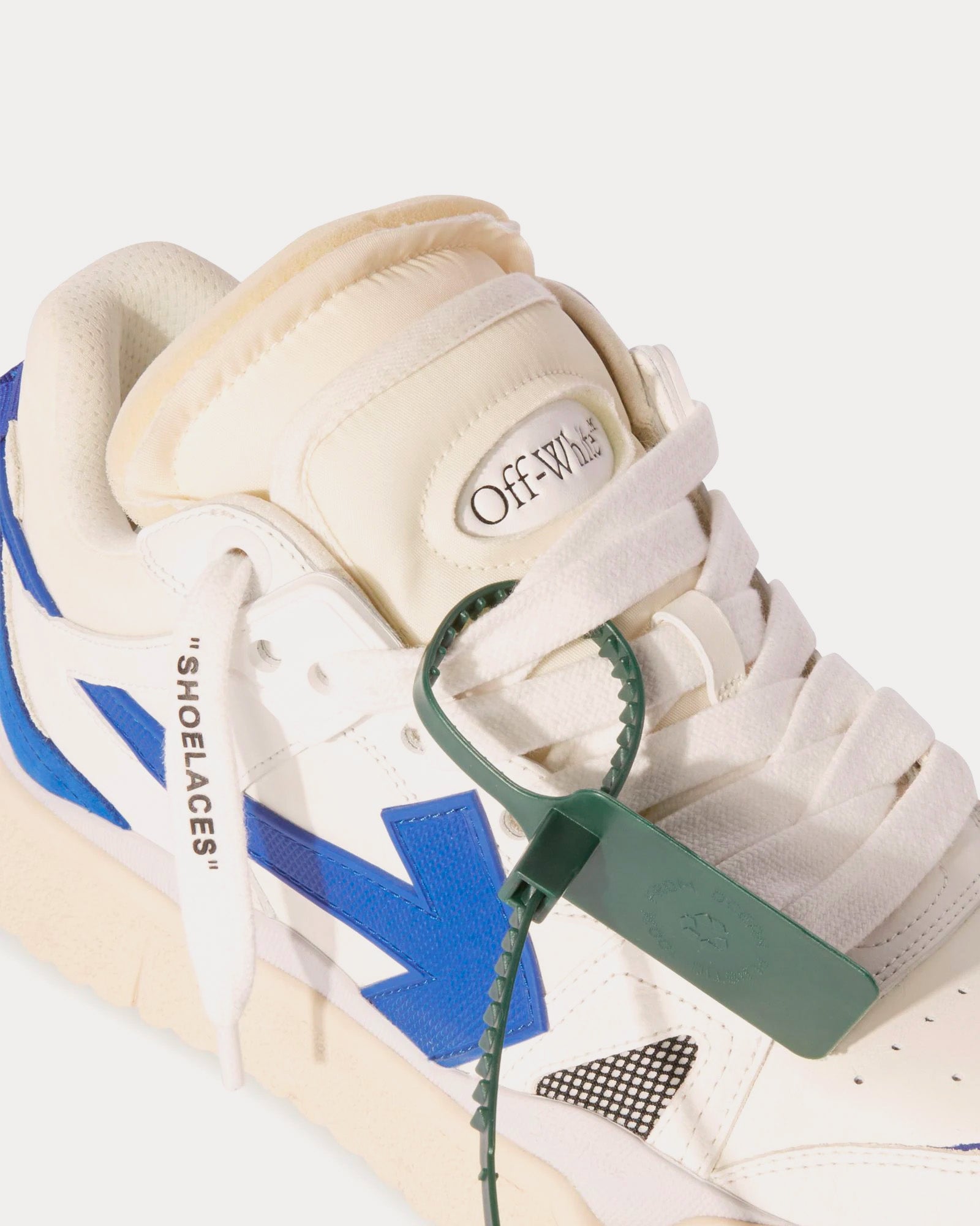 Off-White Men's Sponge White / Blue Mid Top Sneakers & Trainers