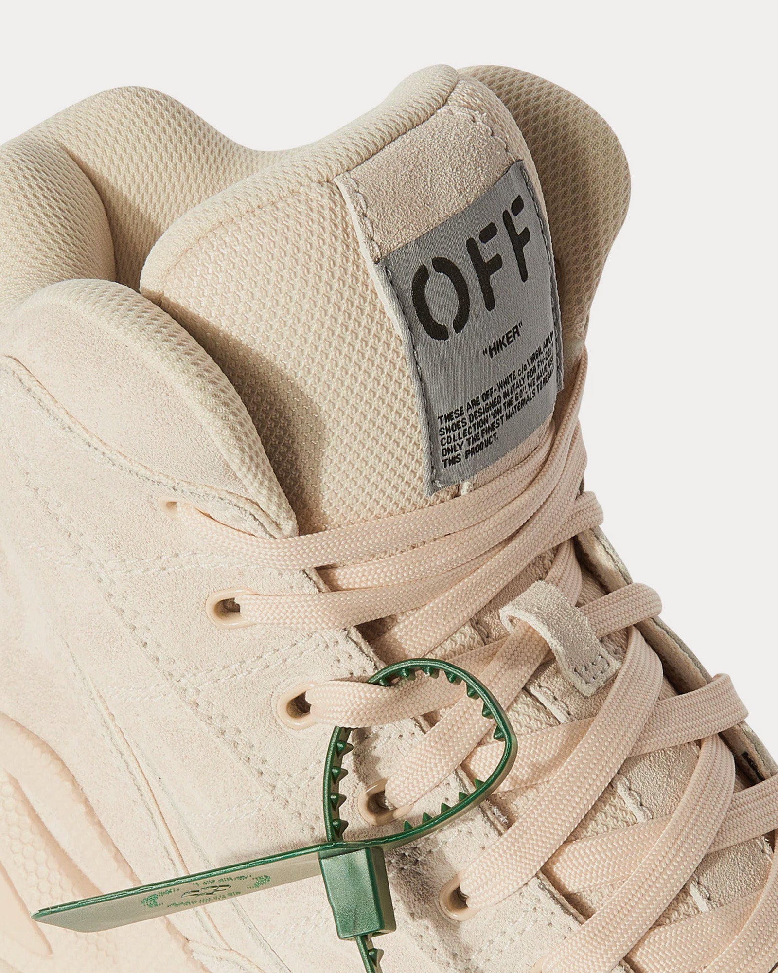Off-White Men's Hiker Beige High Top Sneakers