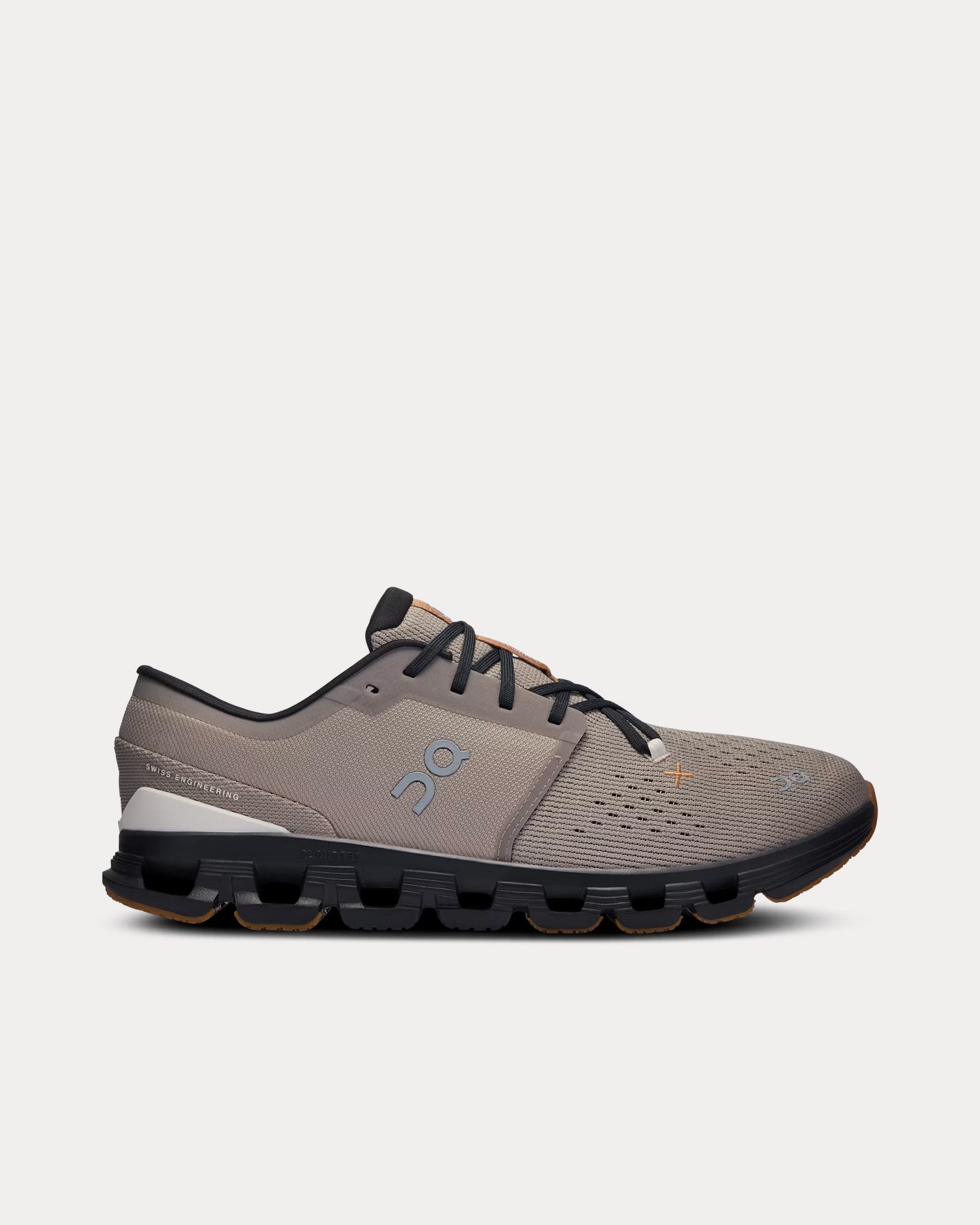 On Running Men's Cloud X 4 Fog / Black Running Shoes