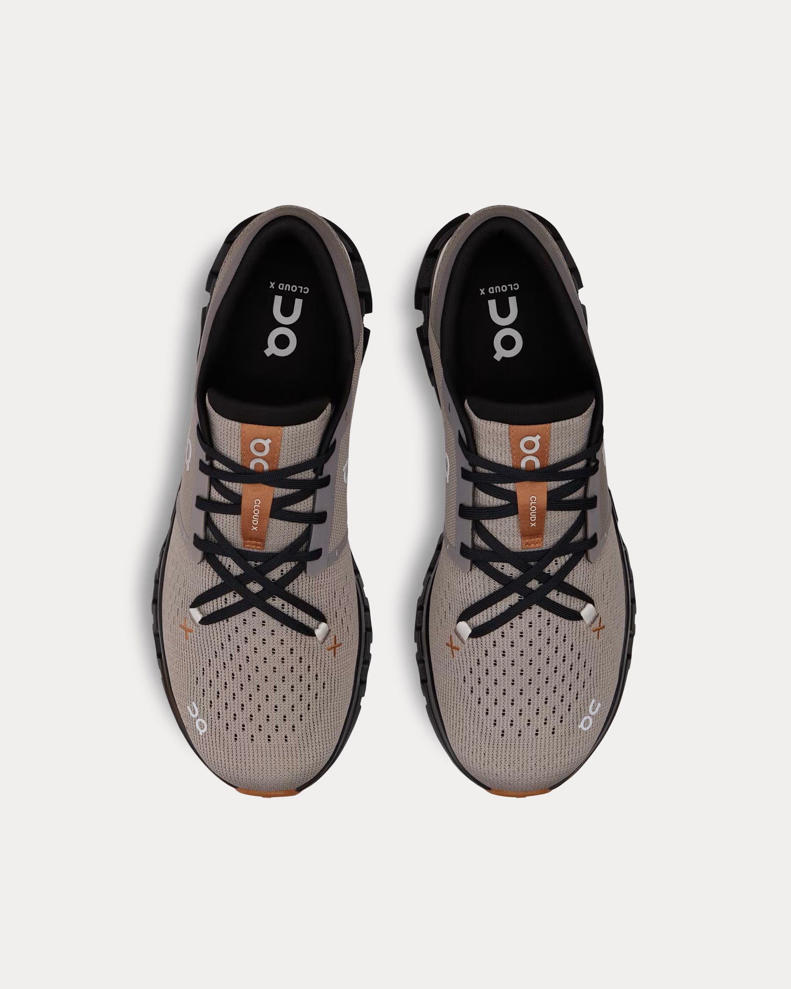 On Running Men's Cloud X 4 Fog / Black Running Shoes