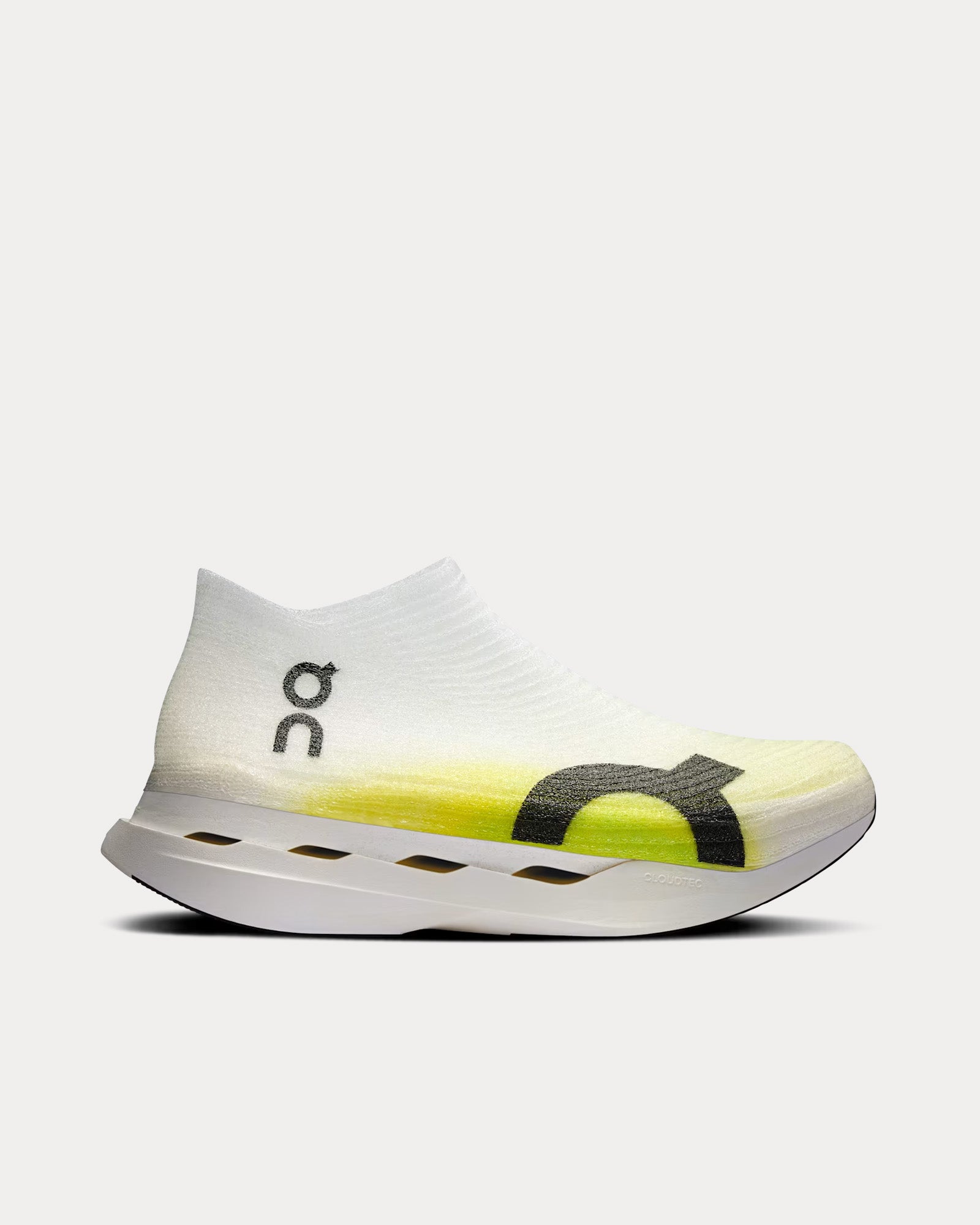On Running Unisex Cloudboom Strike LS White / Lime Running Shoes