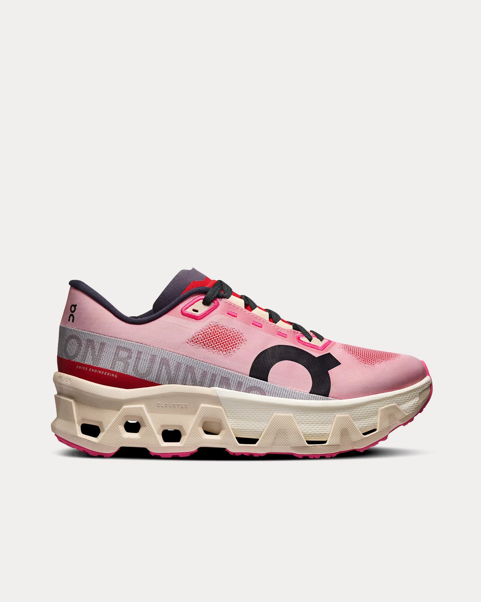 On Running Women's Cloudmonster Hyper Red / Cream Running Shoes