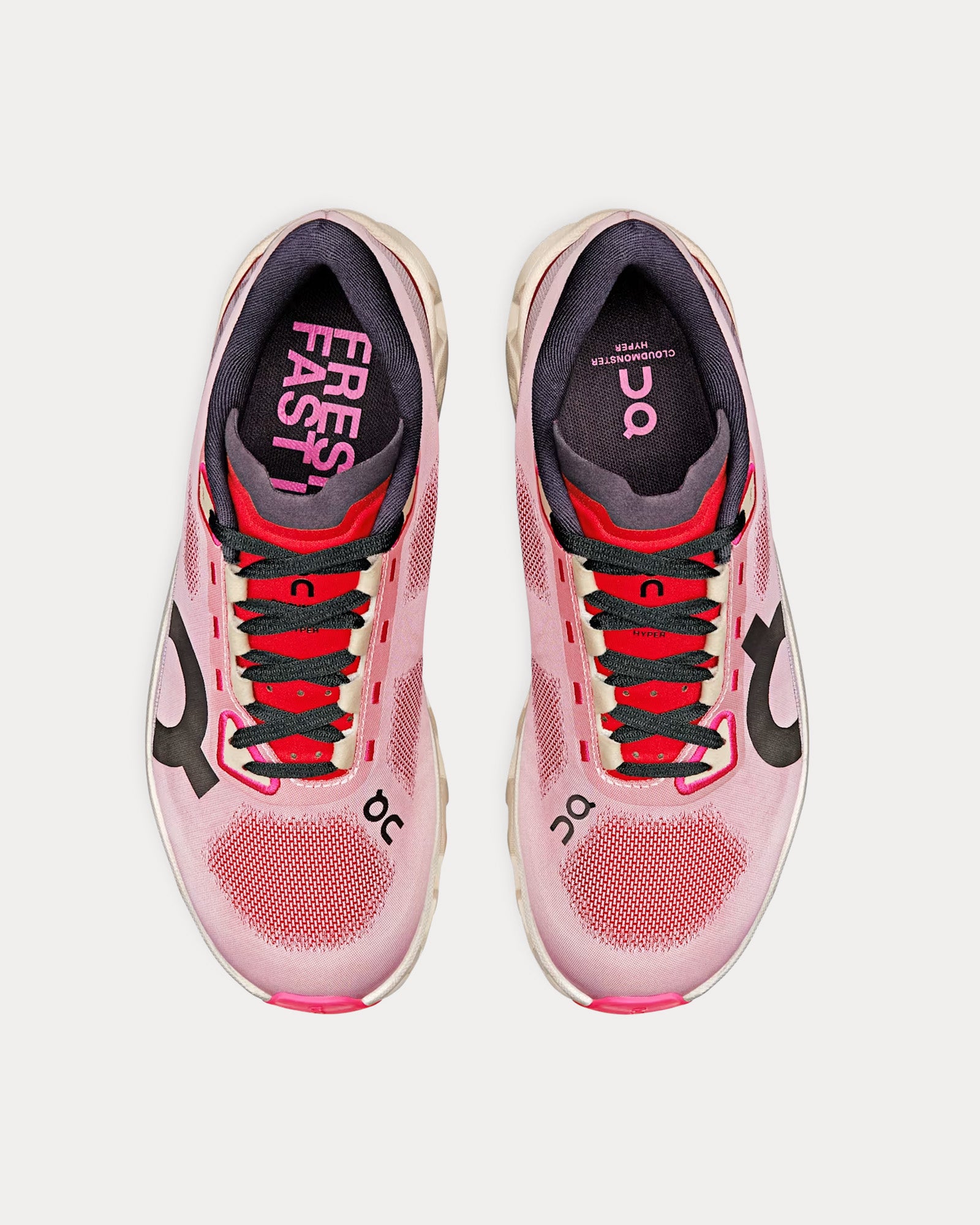 On Running Women's Cloudmonster Hyper Red / Cream Running Shoes