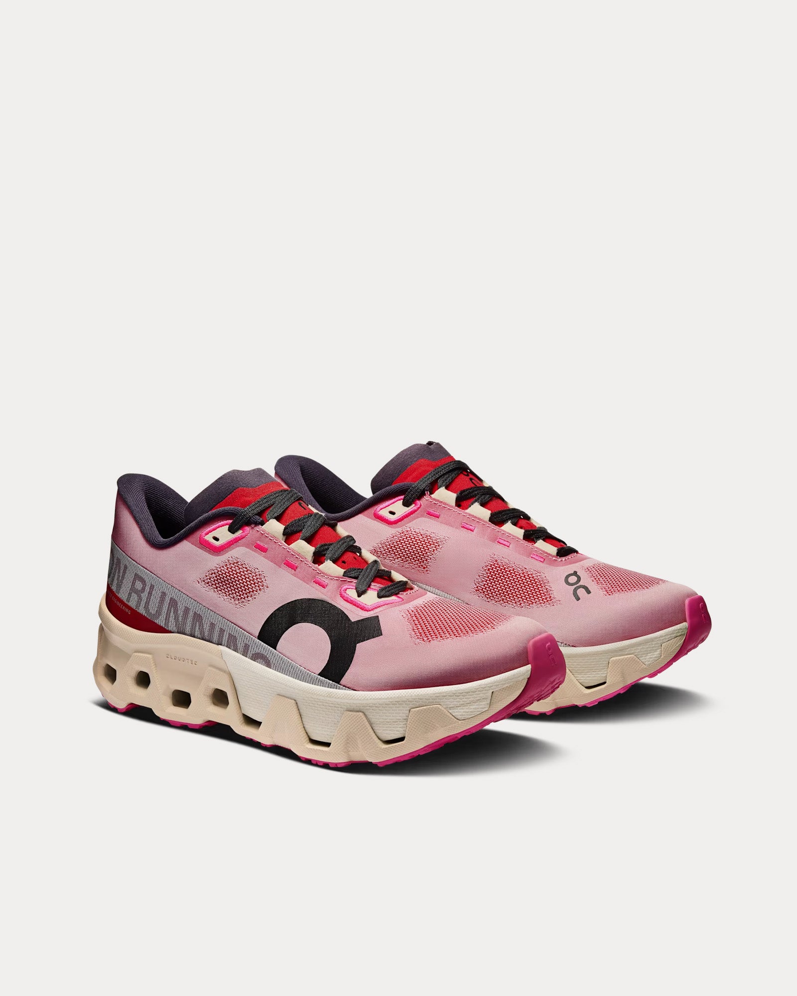On Running Women's Cloudmonster Hyper Red / Cream Running Shoes