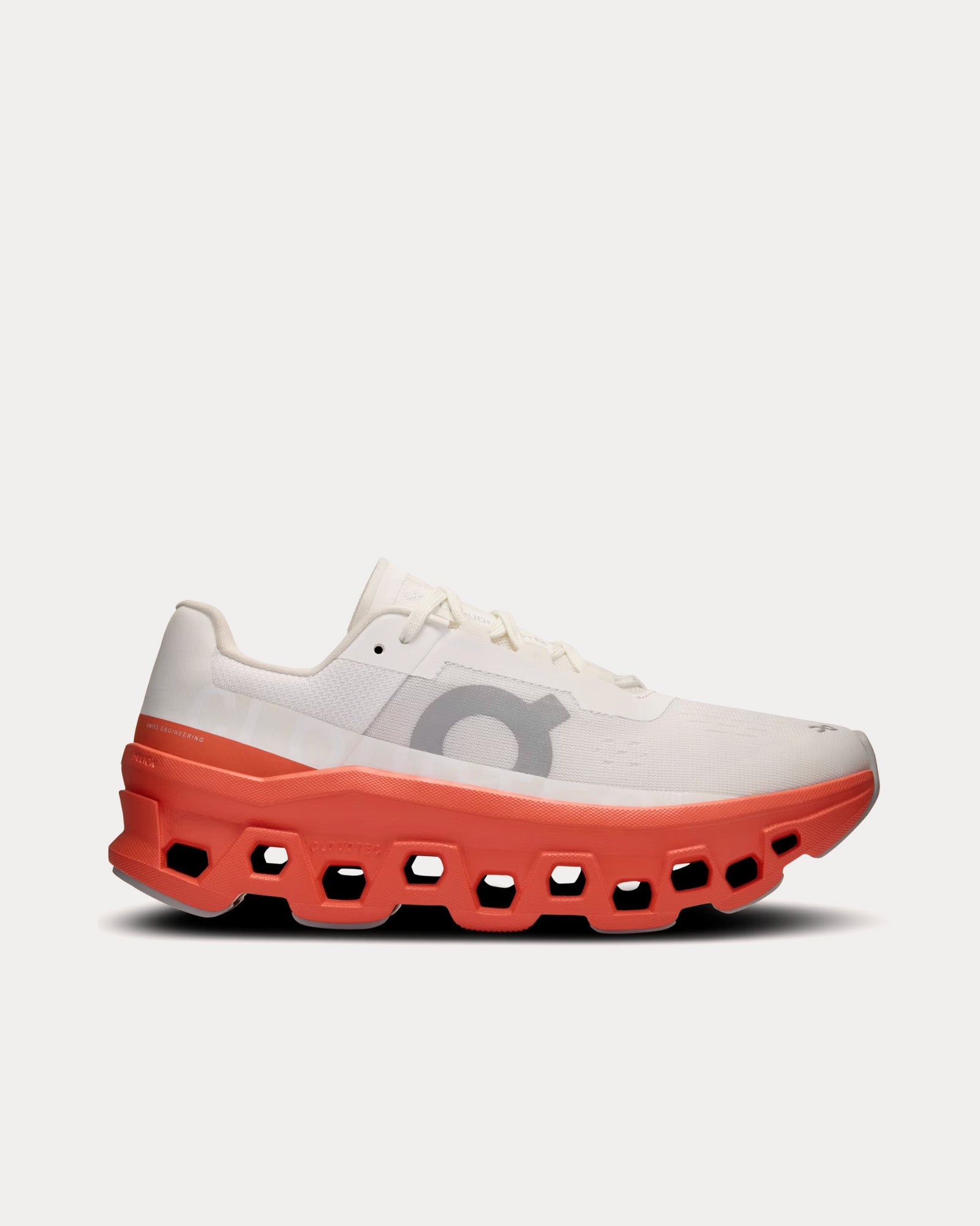 On Running Cloudmonster White / Flame Running Shoes - Sneak in Peace