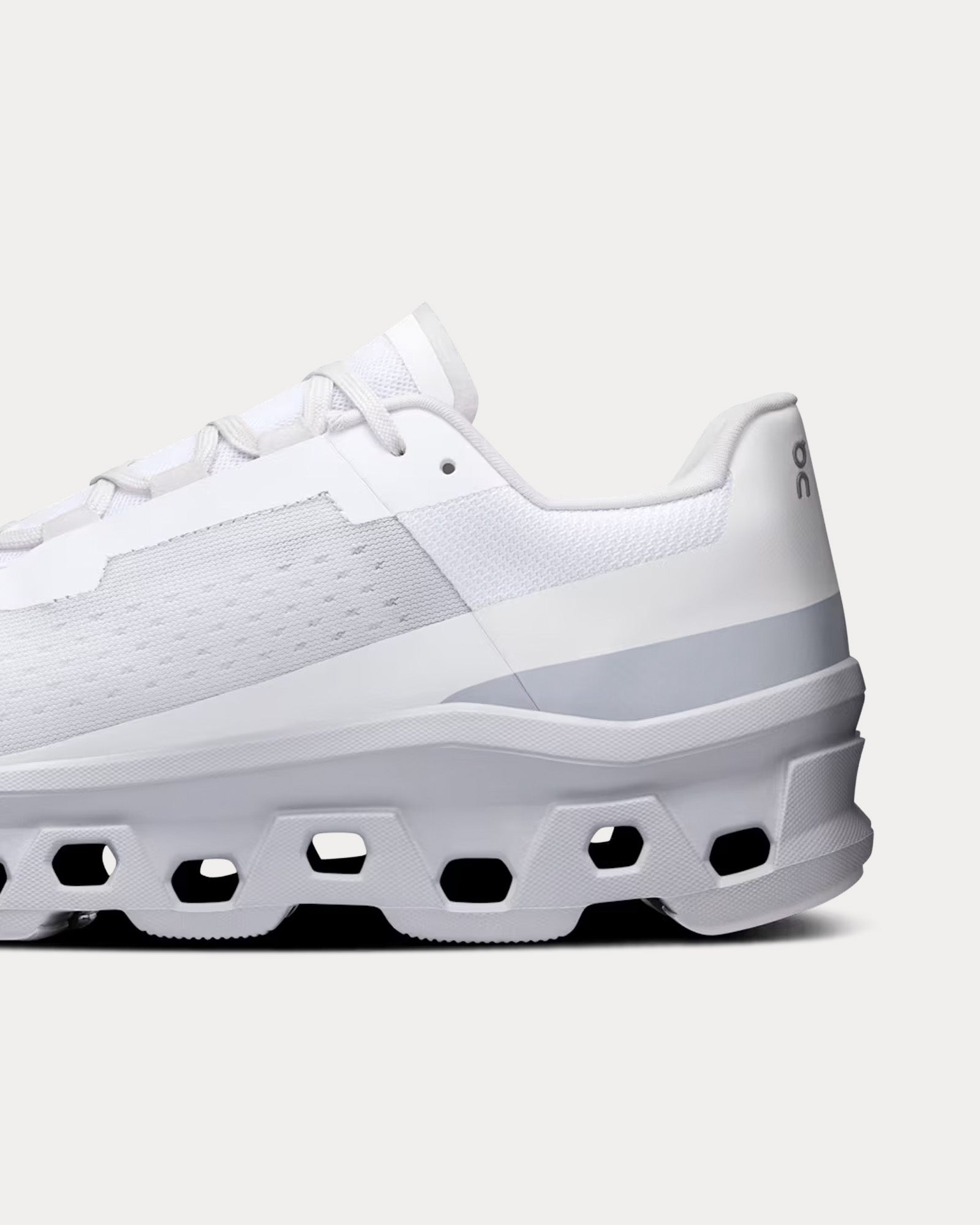 On Running Men's Cloudmonster White / Glacier Running Shoes