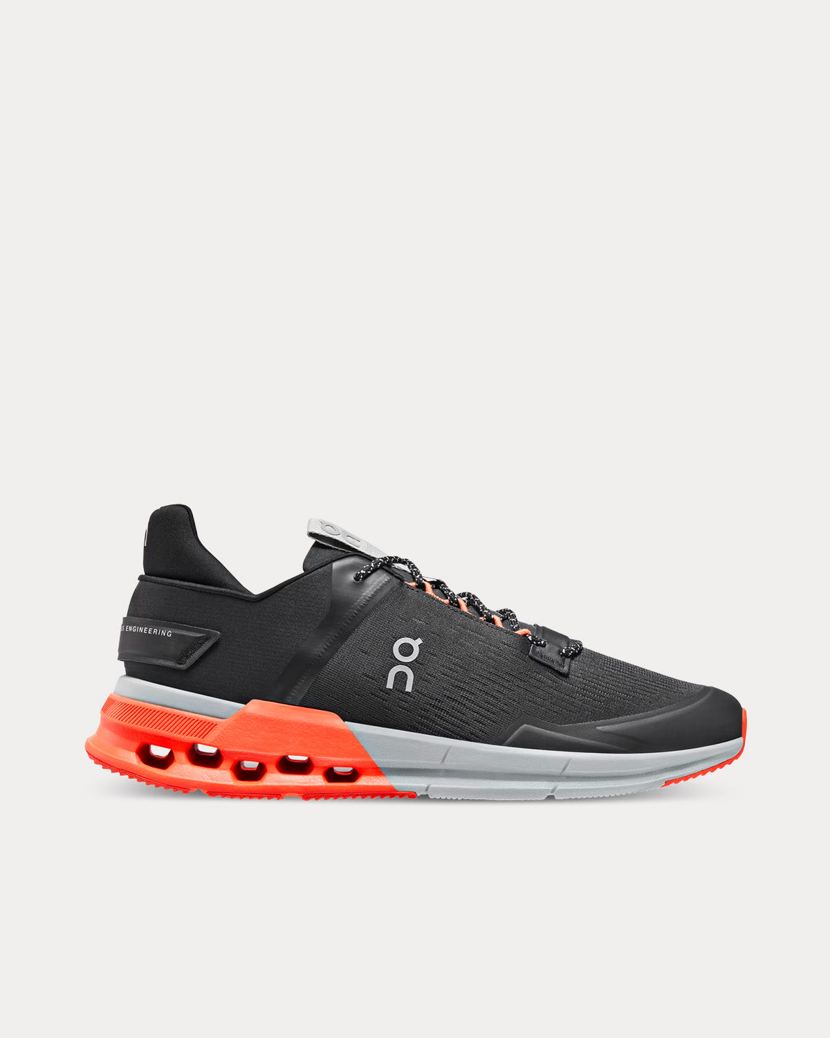 On Running Cloudnova Flux Black / Flame Running Shoes - Sneak in Peace