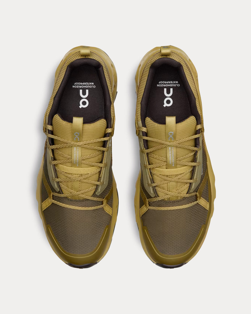 On Running Cloudhorizon Waterproof Safari / Olive Running Shoes - Sneak ...