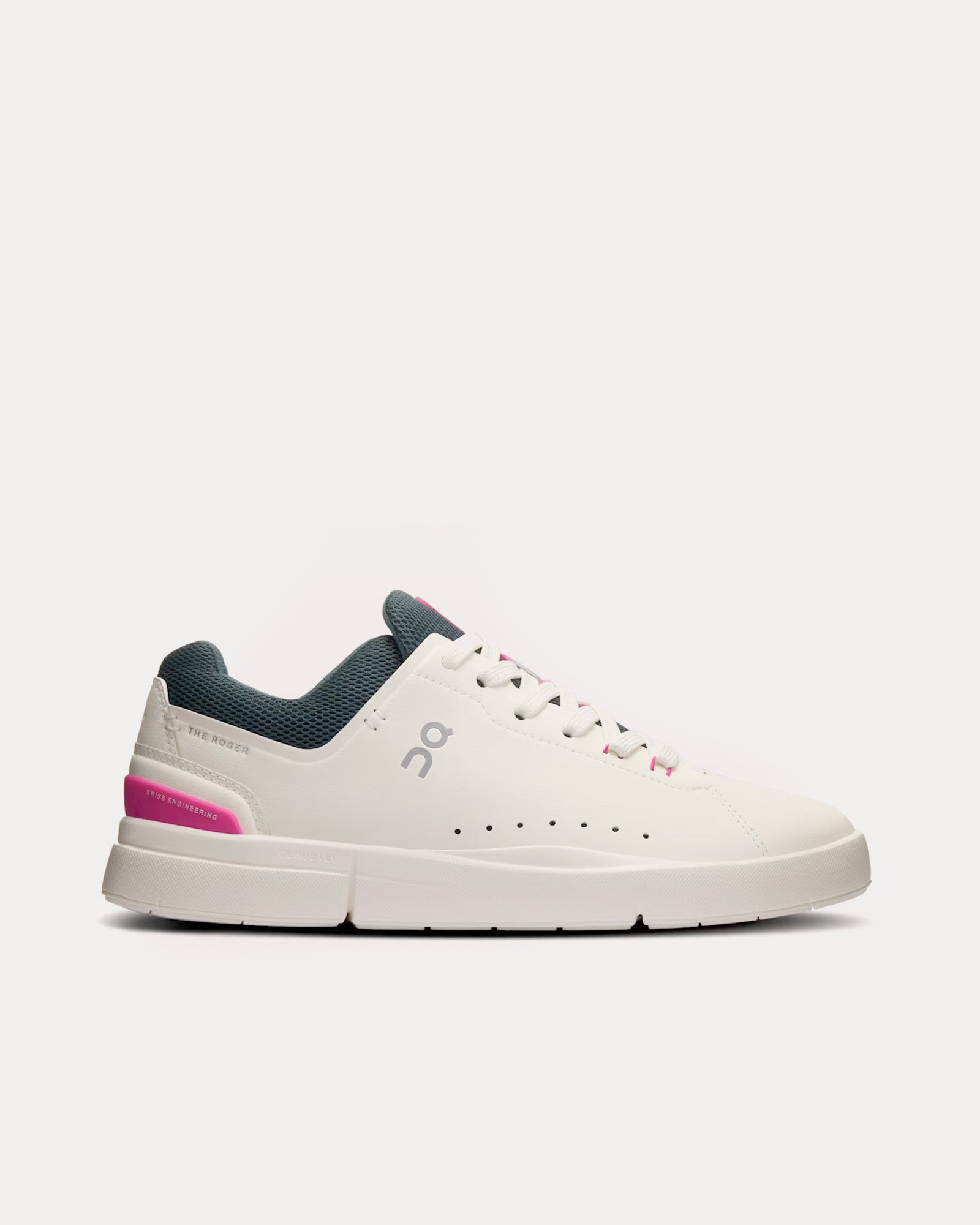 On Running Women's The Roger Advantage Ivory / Pink Low Top Sneakers ...