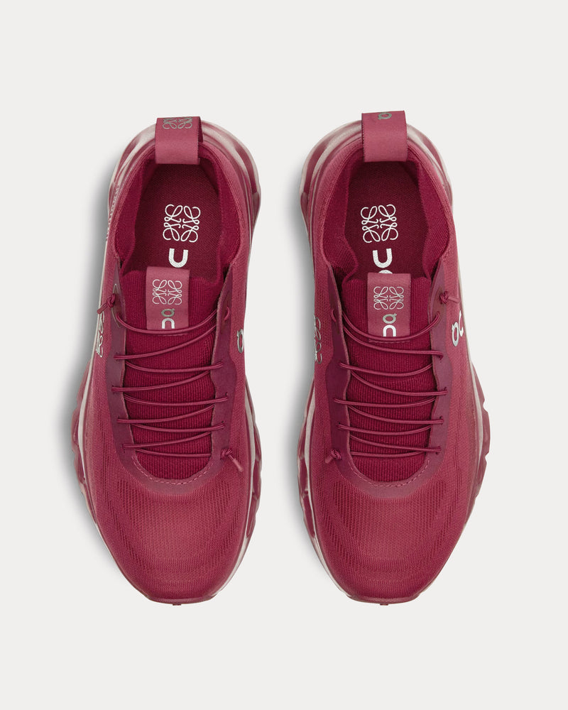 On Running x Loewe Women's Cloudtilt Beet Red Low Top Sneakers