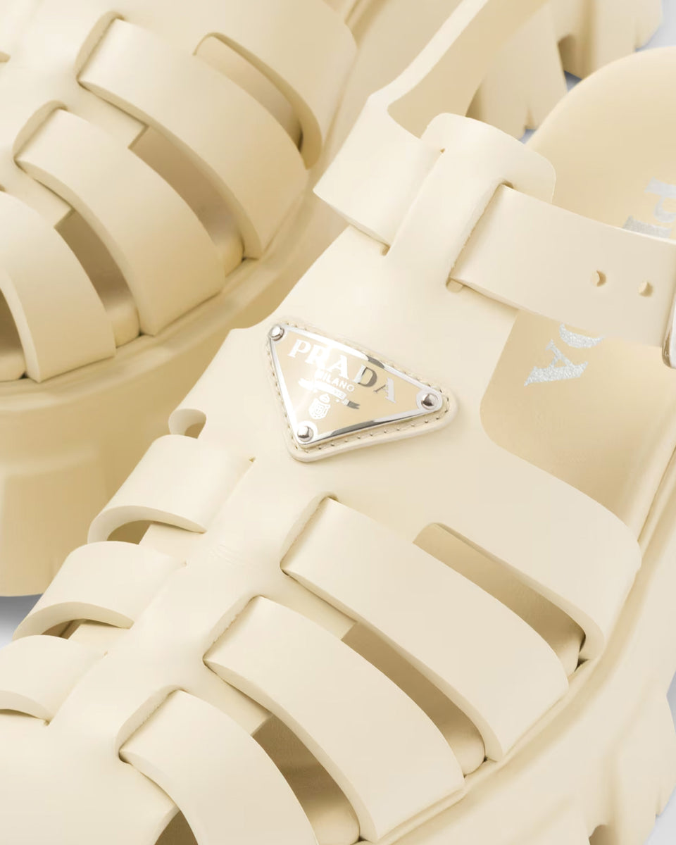 Prada Rubber Monolith Quartz Sandals - Sneak in Peace