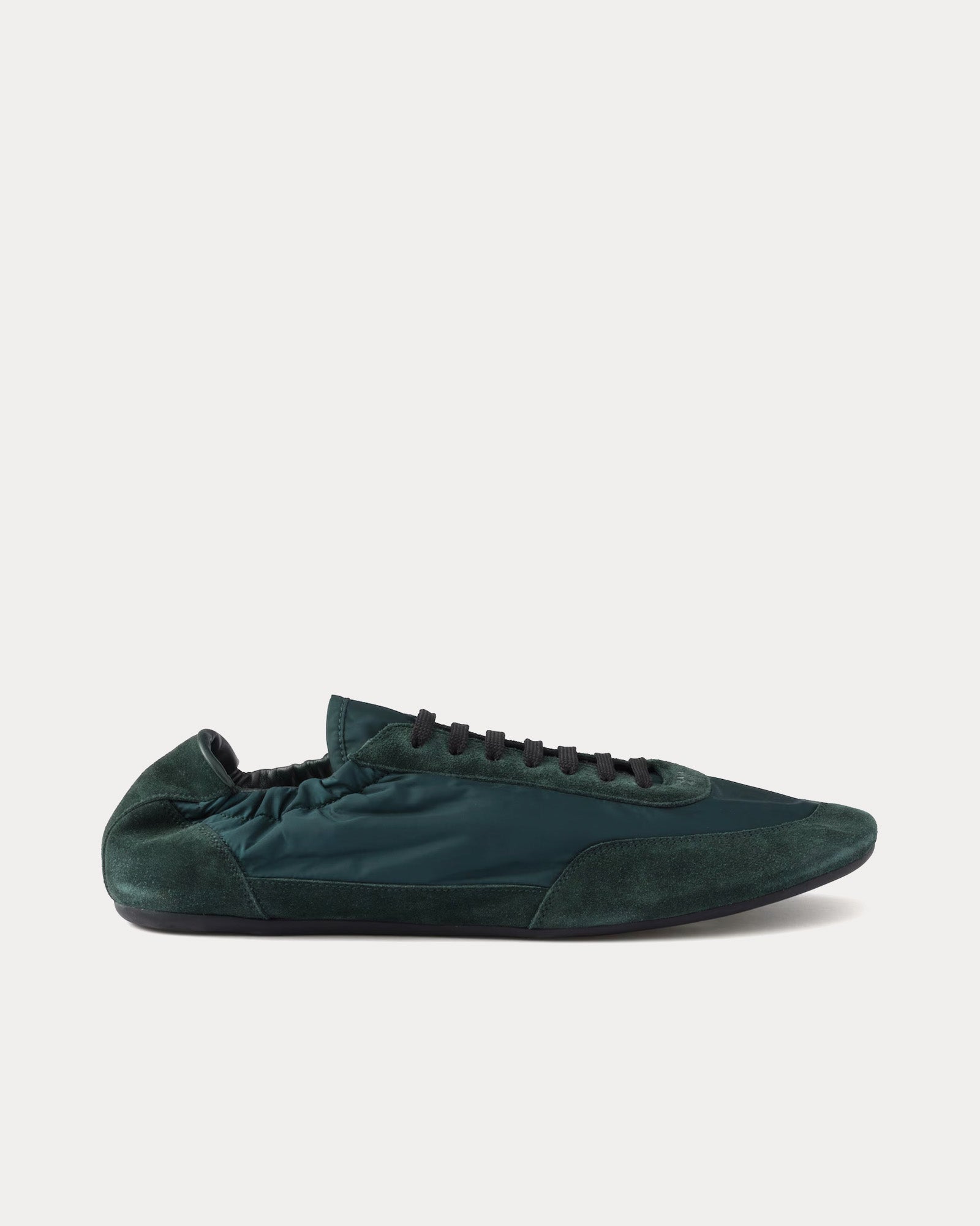 Prada Men's Collapse Re-Nylon & Suede Fir Green Low Top Sneakers & Trainers