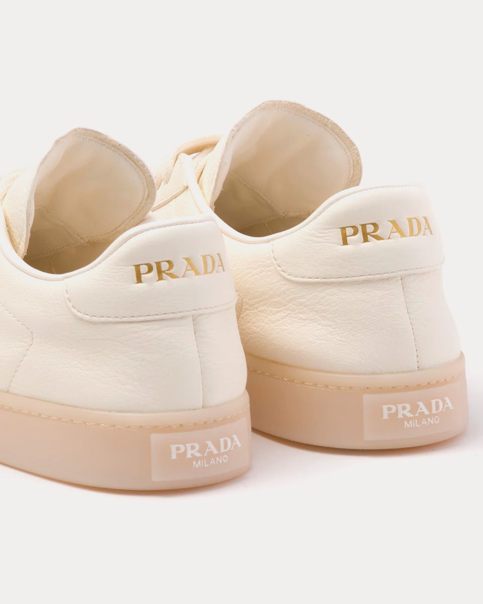 Prada Leather Ivory Low Top Sneakers - Sneak in Peace