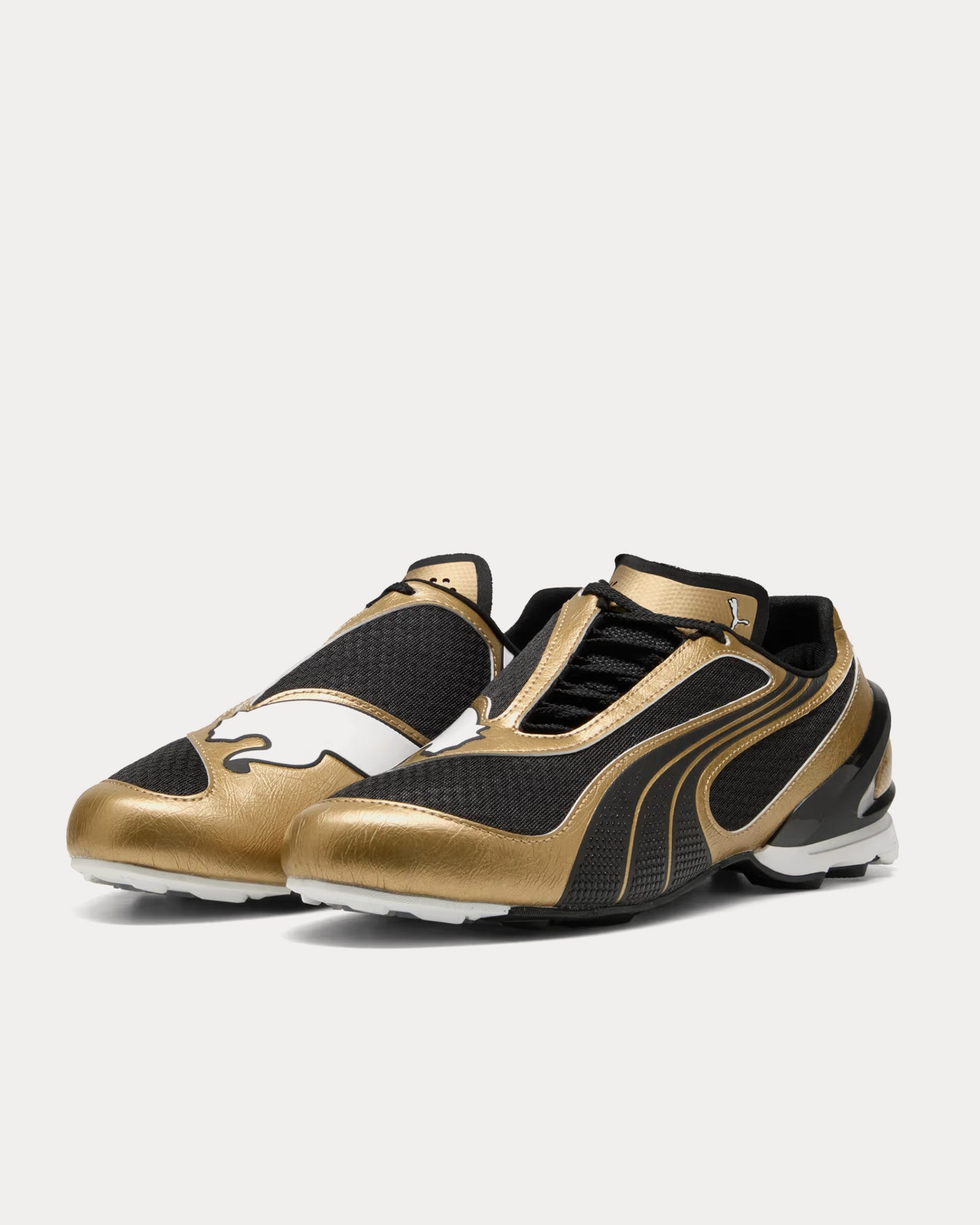 Puma Unisex V-S1 Metallic Puma Gold / Puma Black Low Top Sneakers ...