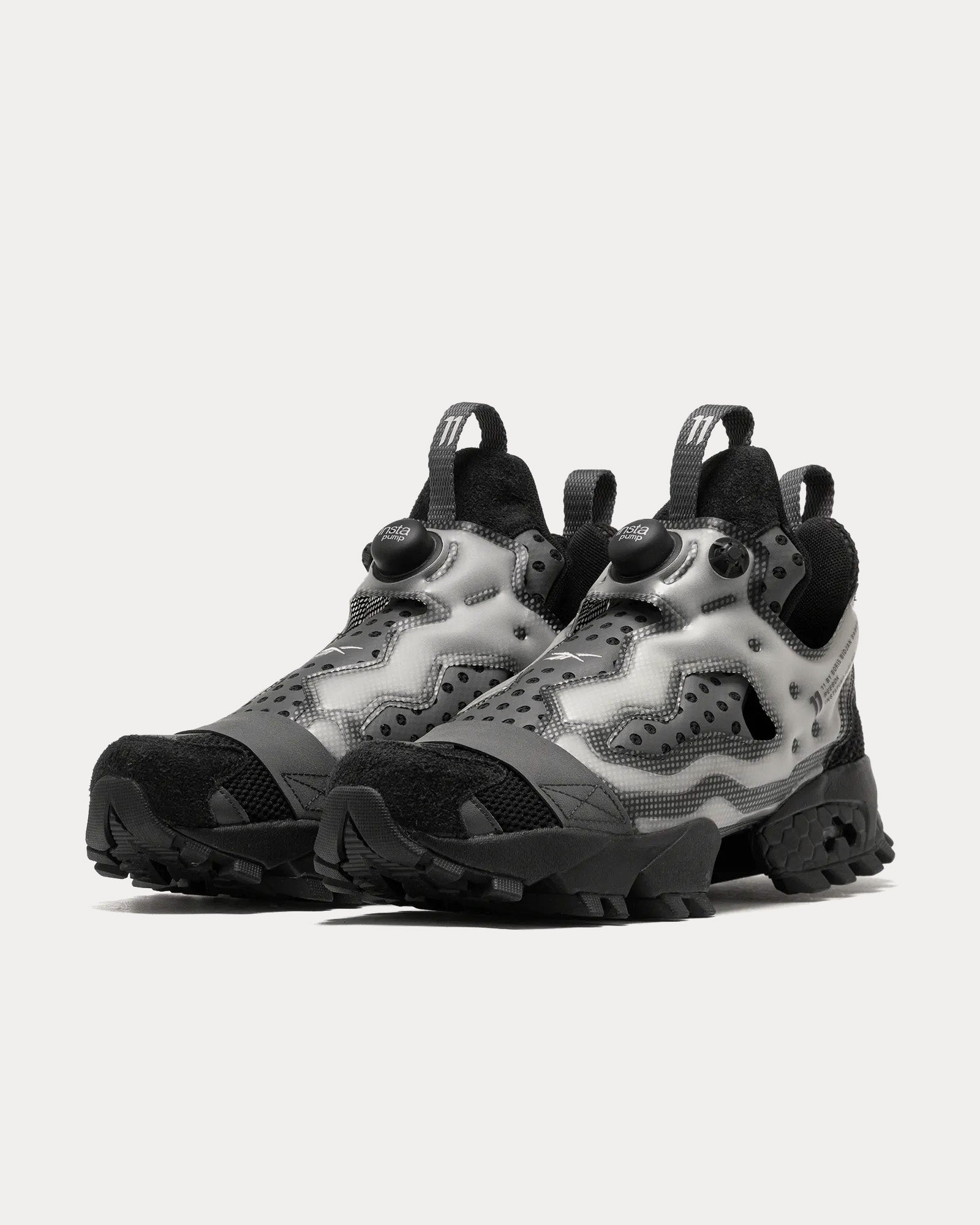 Reebok x 11 by Boris Bidjan Saberi Unisex Instapump Fury Black Low Top ...