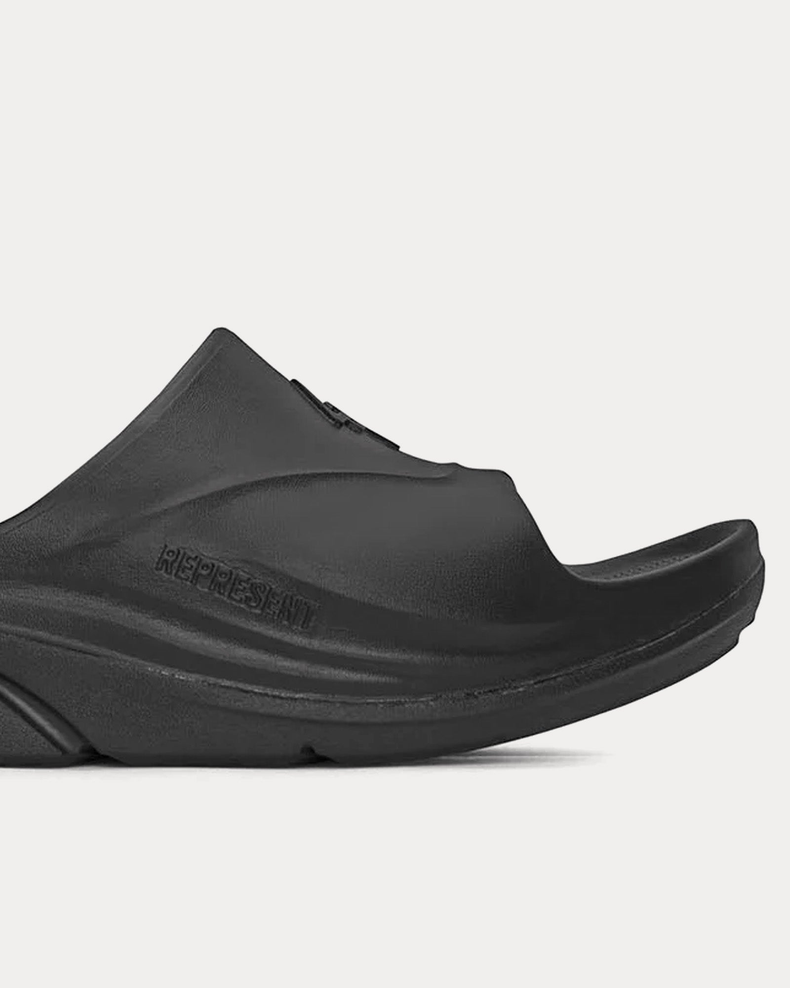 Represent 247 Unisex Arc-3 Recovery Black Slides