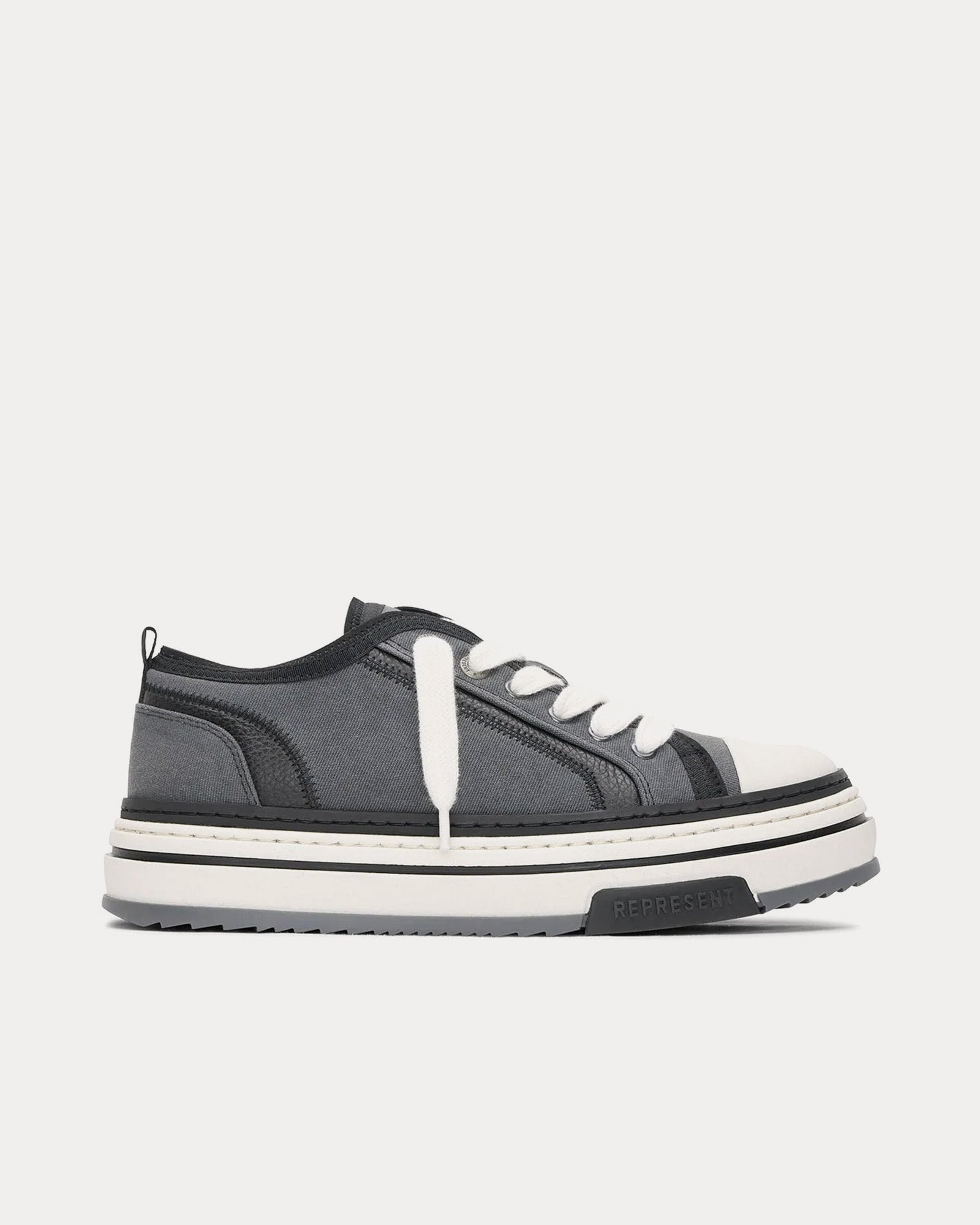 Represent Men's HTN X Low Black Textured Low Top Sneakers & Trainers