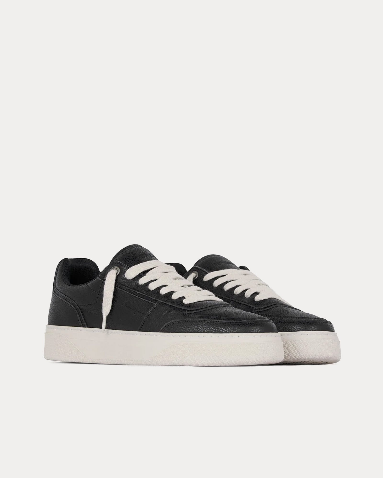 Represent Men's Initial Leather Black Low Top Sneakers & Trainers