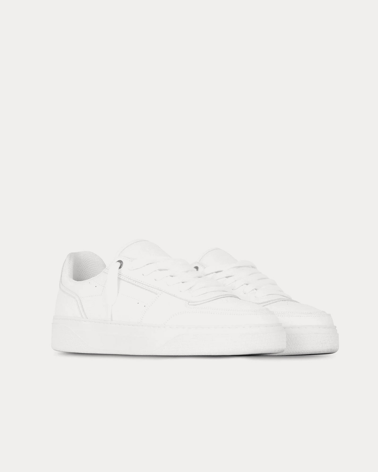 Represent Men's Initial Leather Flat White Low Top Sneakers & Trainers