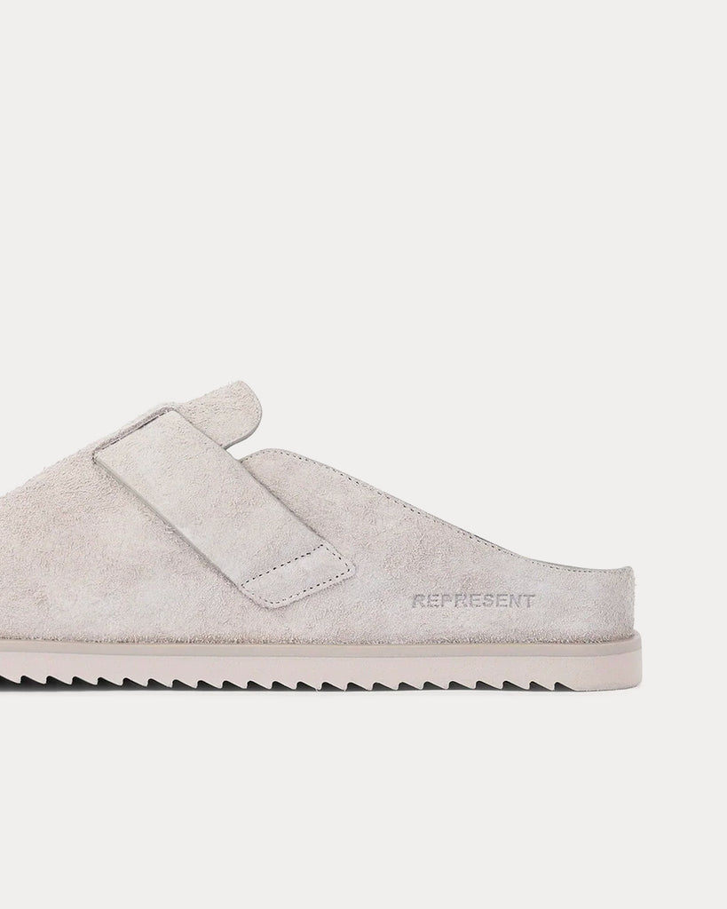 Represent Initial Hairy Suede Cashmere Mules - Sneak in Peace