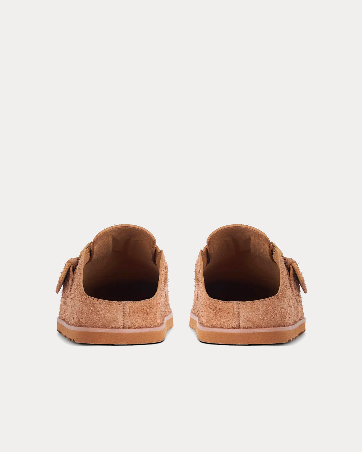 Represent Initial Hairy Suede Tan Mules - Sneak in Peace