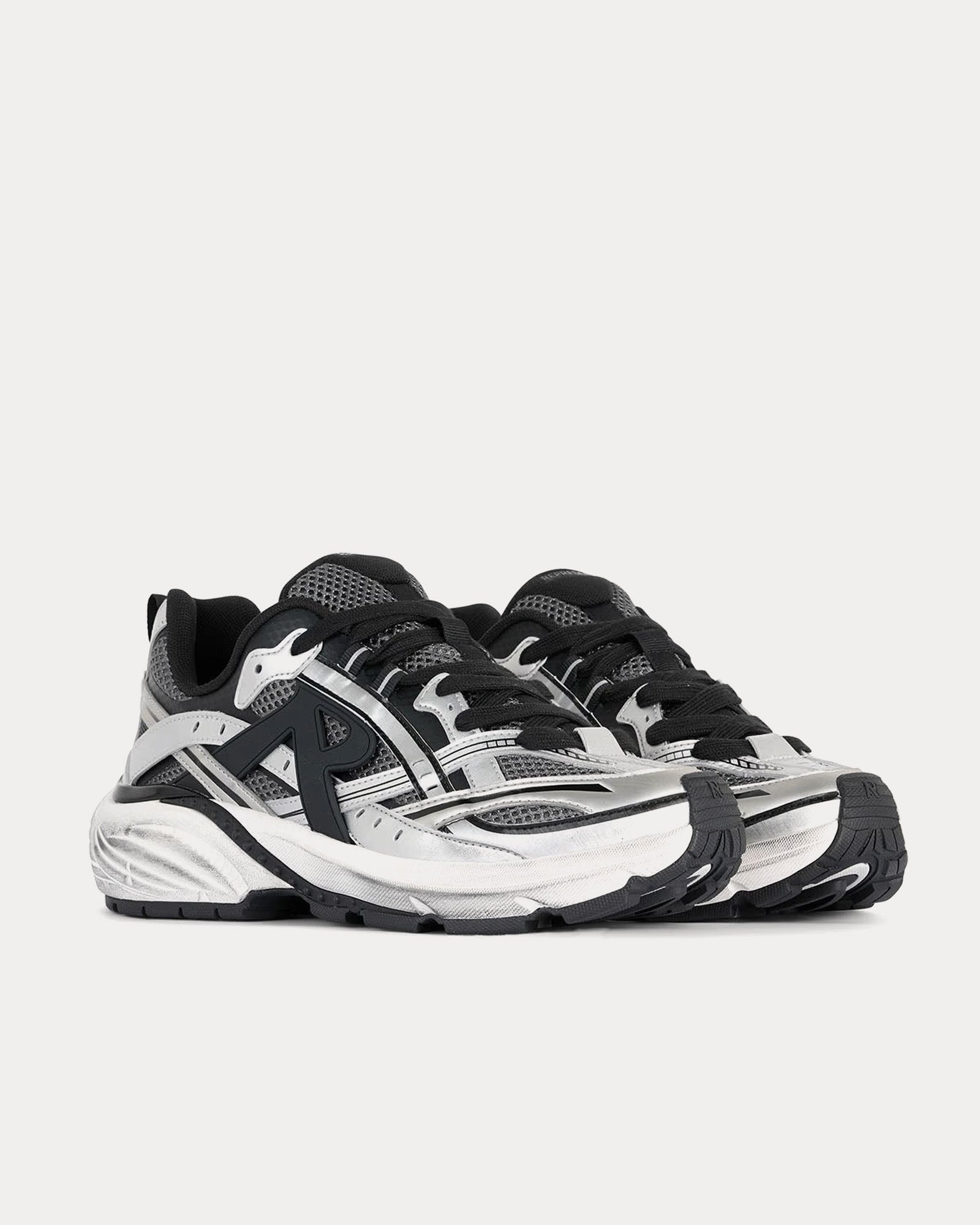 Represent Men's Storm Runner Silver / Black Low Top Sneakers & Trainers
