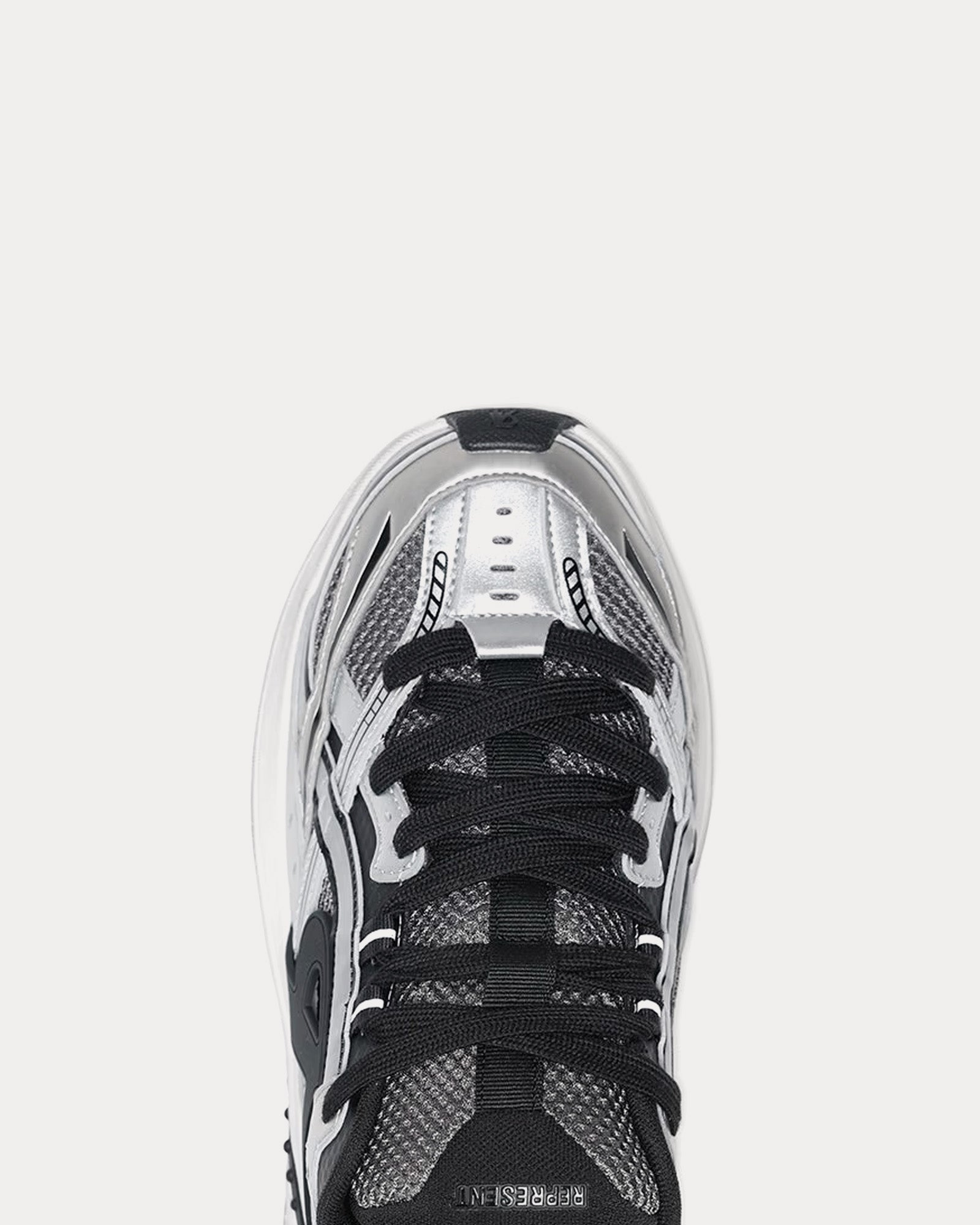 Represent Men's Storm Runner Silver / Black Low Top Sneakers & Trainers