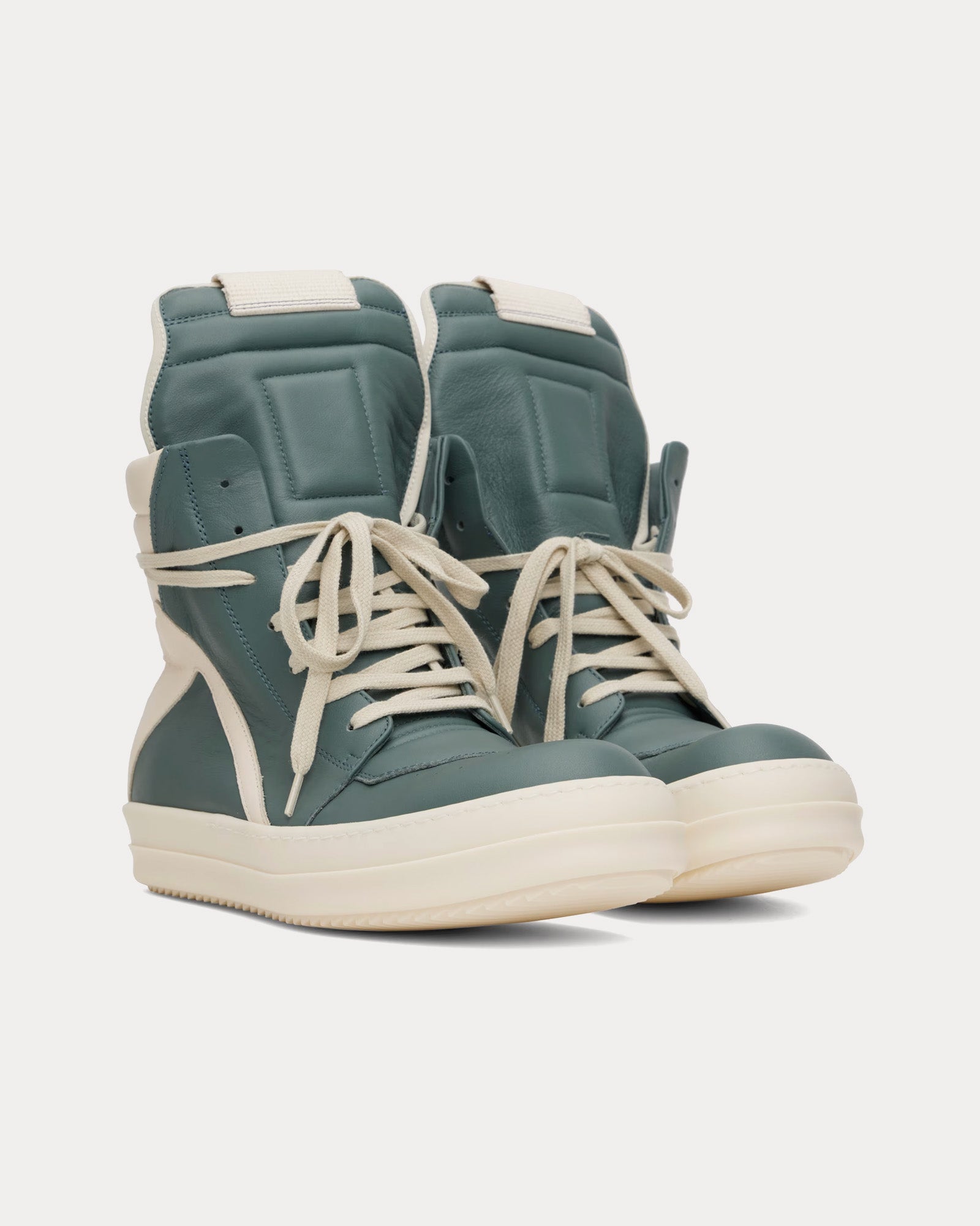 Rick Owens Men's Hollywood Geobasket Leather Mouthwash / Milk / Milk ...