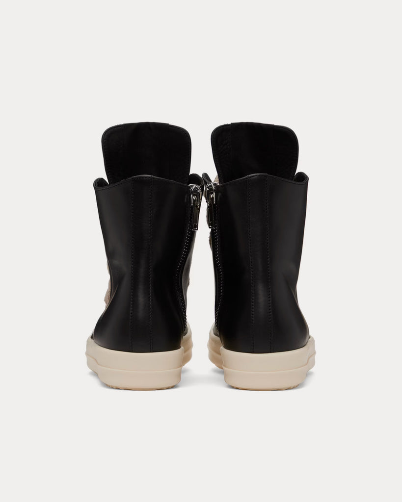 Rick Owens x Kembra Pfahler Jumbo Lace Leather Black / Milk High Top ...