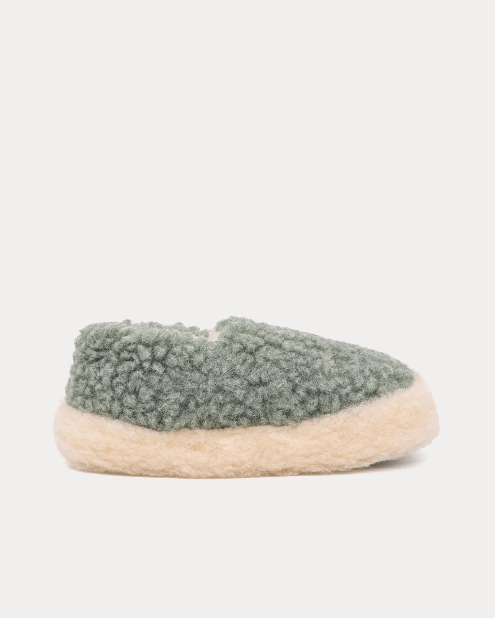 Rue de Wool Unisex Nordic V2 Sea Green / Natural Slippers