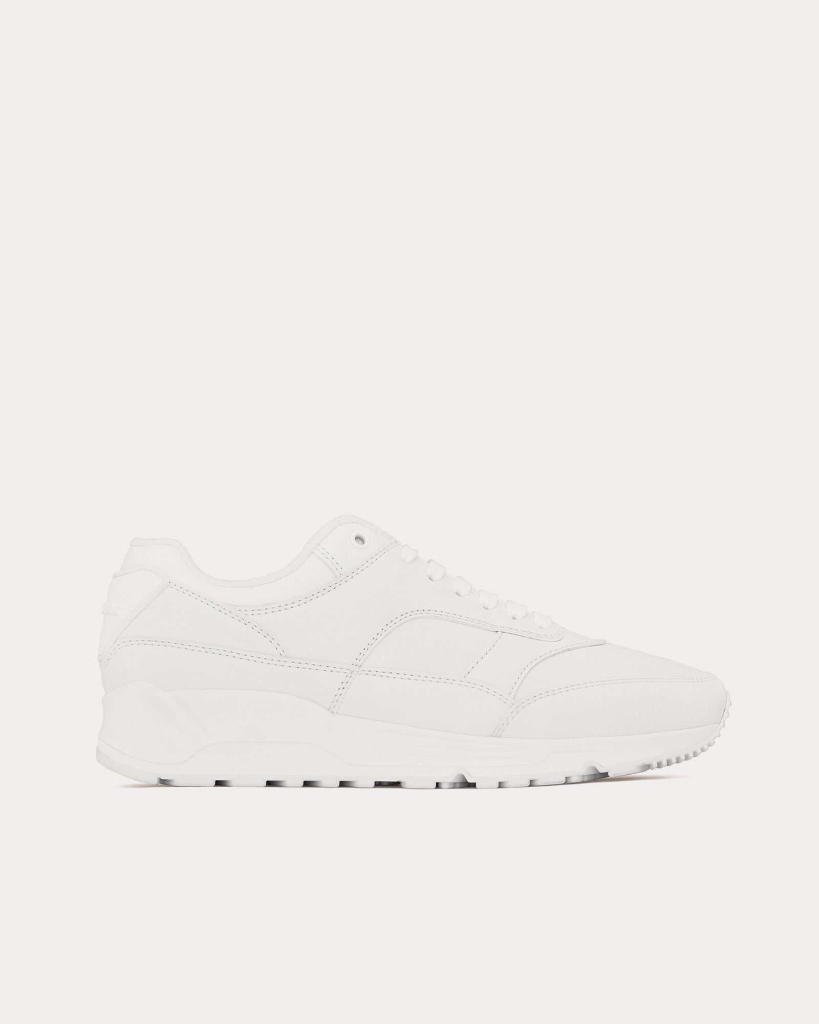 Saint Laurent Men's Bump Smooth Leather Blanc Optique Low Top Sneakers