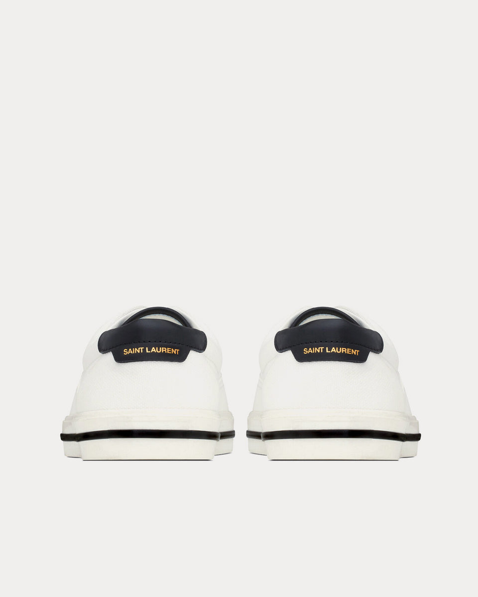 Saint Laurent Club Canvas & Leather Off-White / Black Low Top Sneakers ...