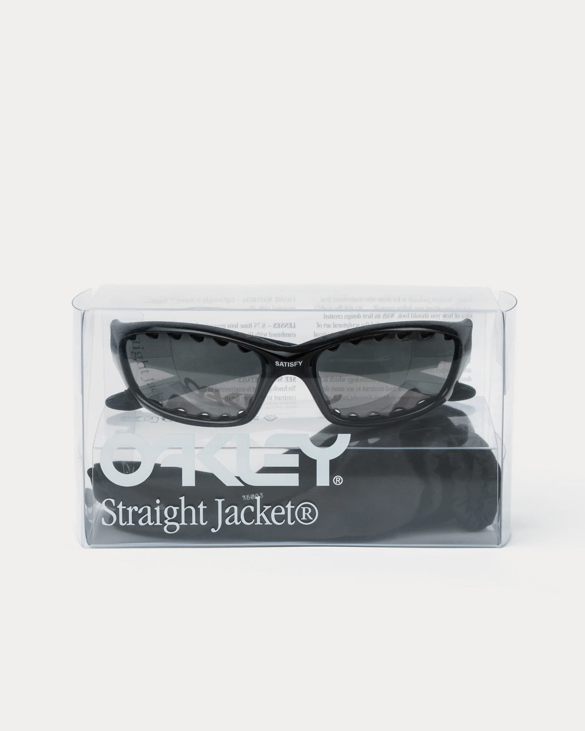 Oakley x Satisfy Straight Jacket Polished Black Sunglasses - Sneak in Peace