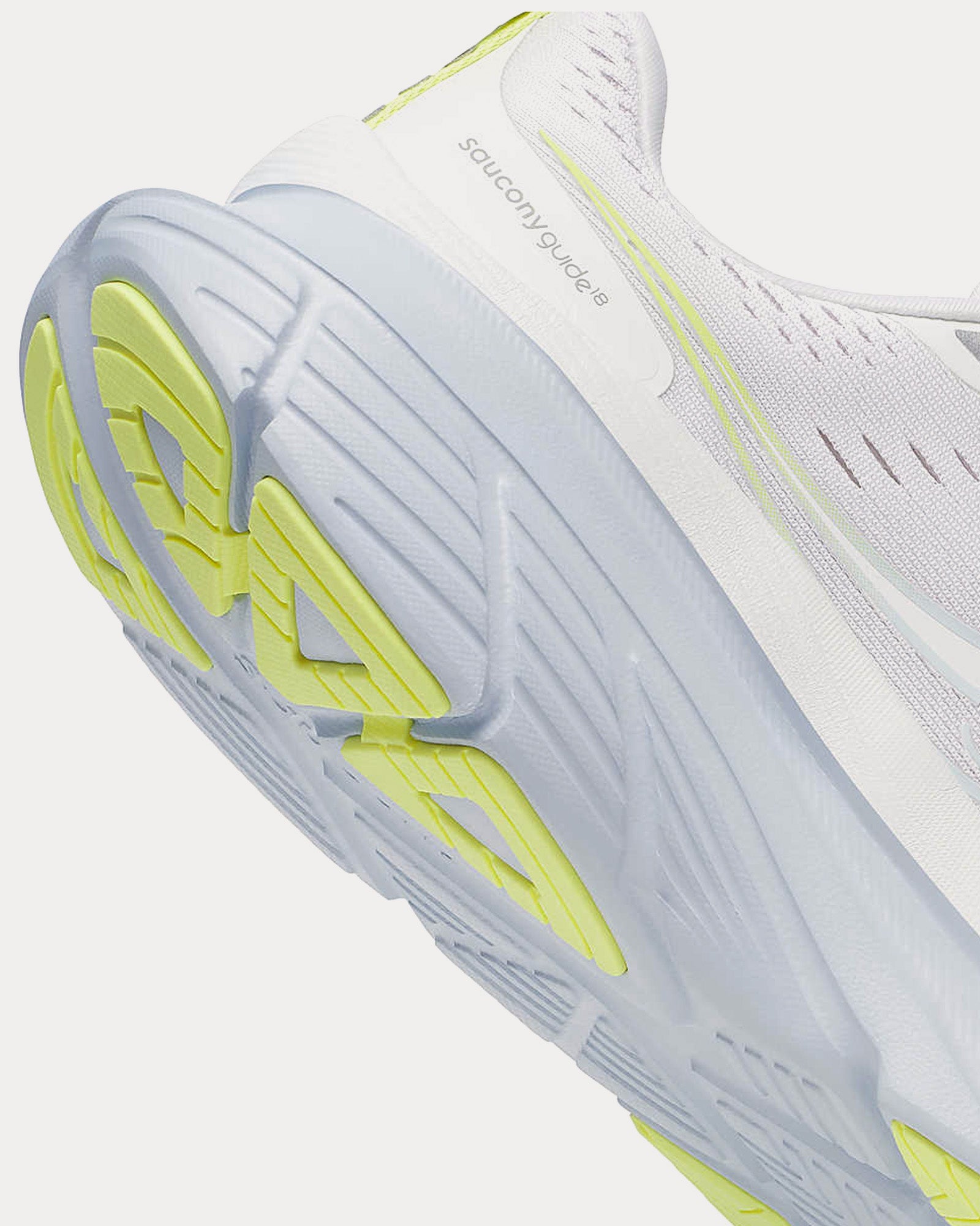 Saucony Women's Guide 18 White / Ice Melt Running Shoes