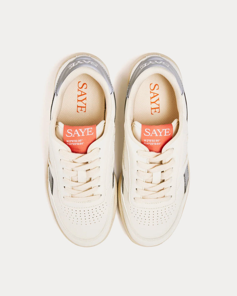 Saye Modelo '89 Vegan Biker White / Grey Low Top Sneakers - Sneak in Peace