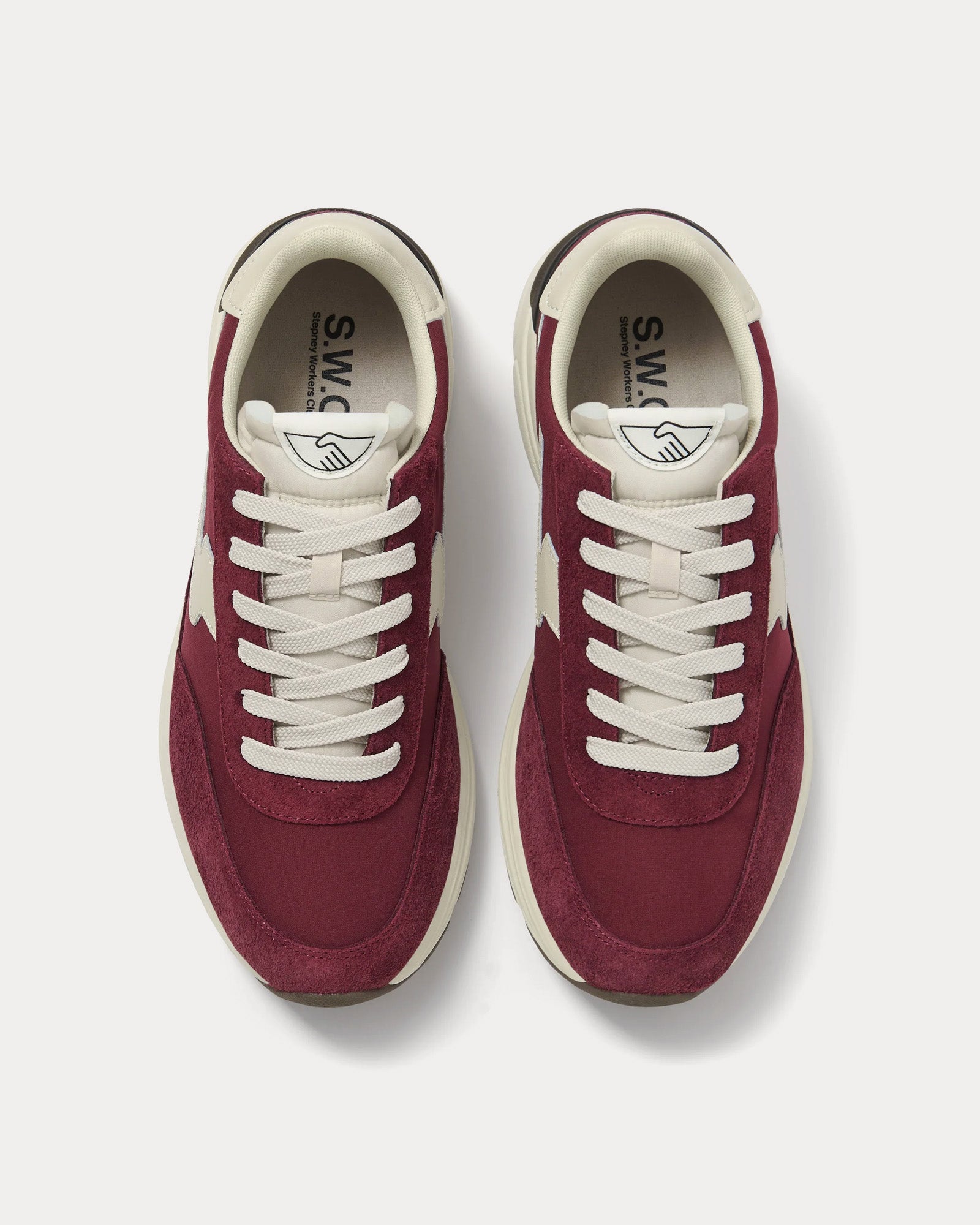 Stepney Workers Club Unisex Osier S-Strike Suede Mix College Red Low Top Sneakers & Trainers